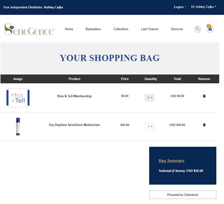 Kiss and Tell Preferred Customer Program with SeneGence | Ashley Cejka