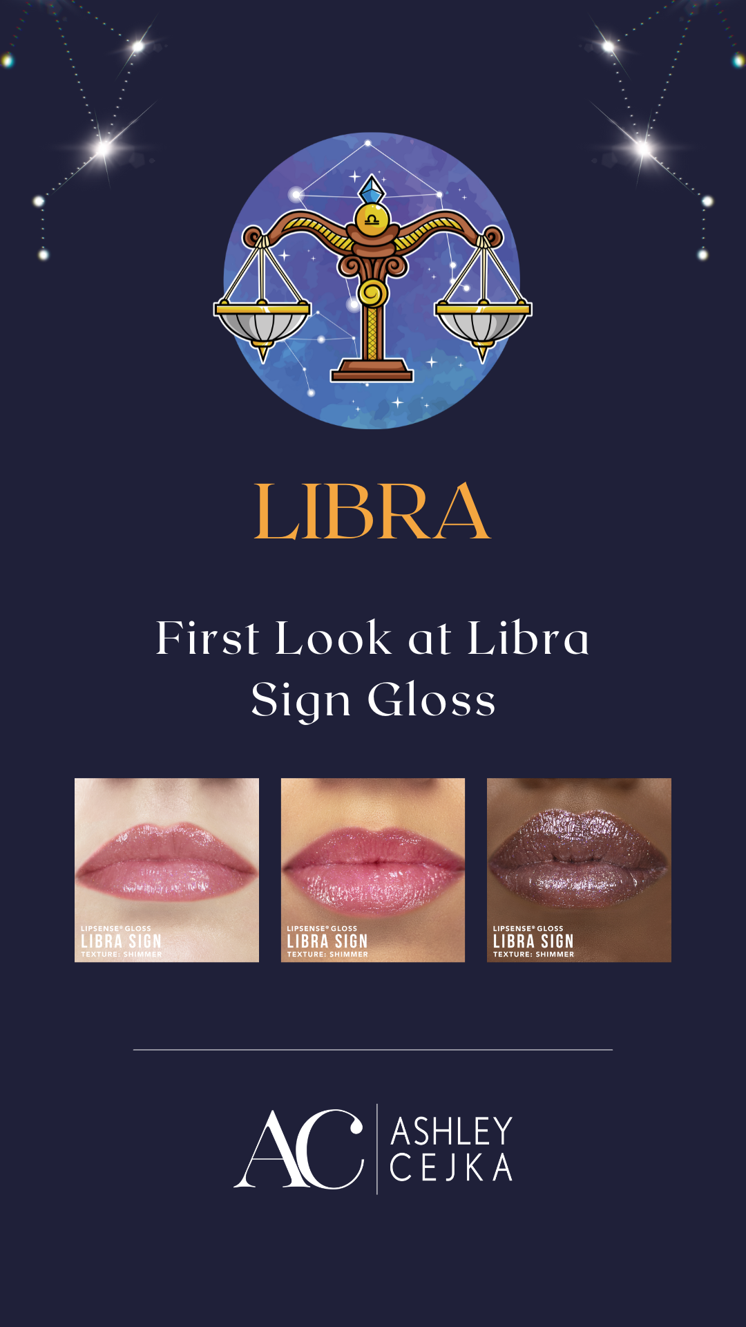 Libra Sign Gloss with the Zodiac Collection | Ashley Cejka