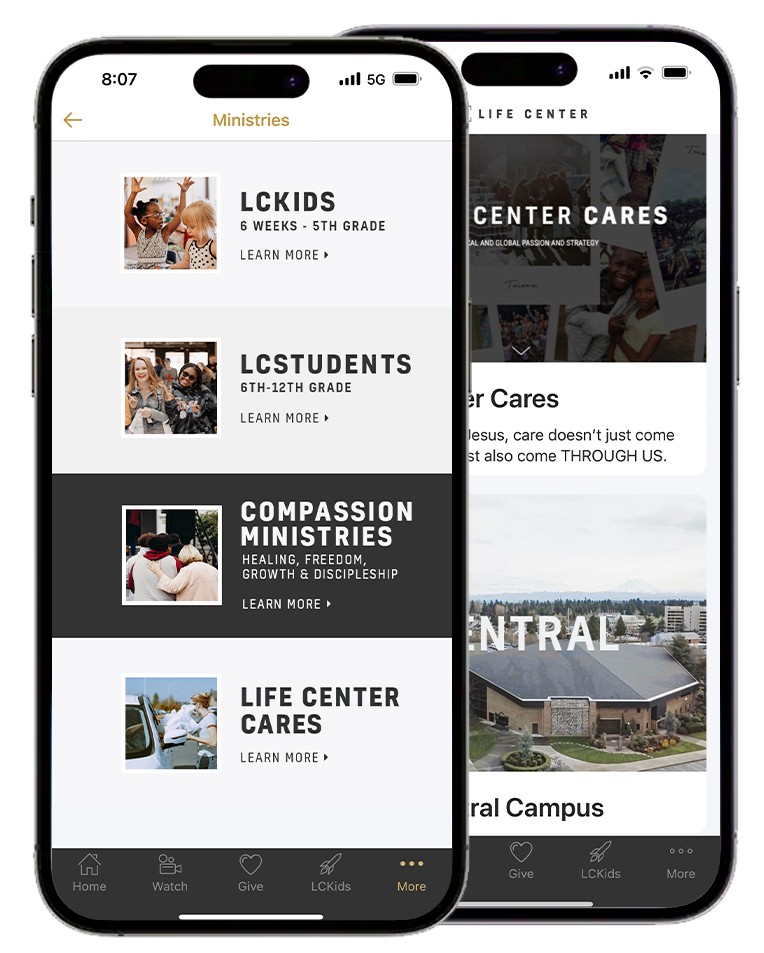 LIFE CENTER MOBILE APPS — Life Center