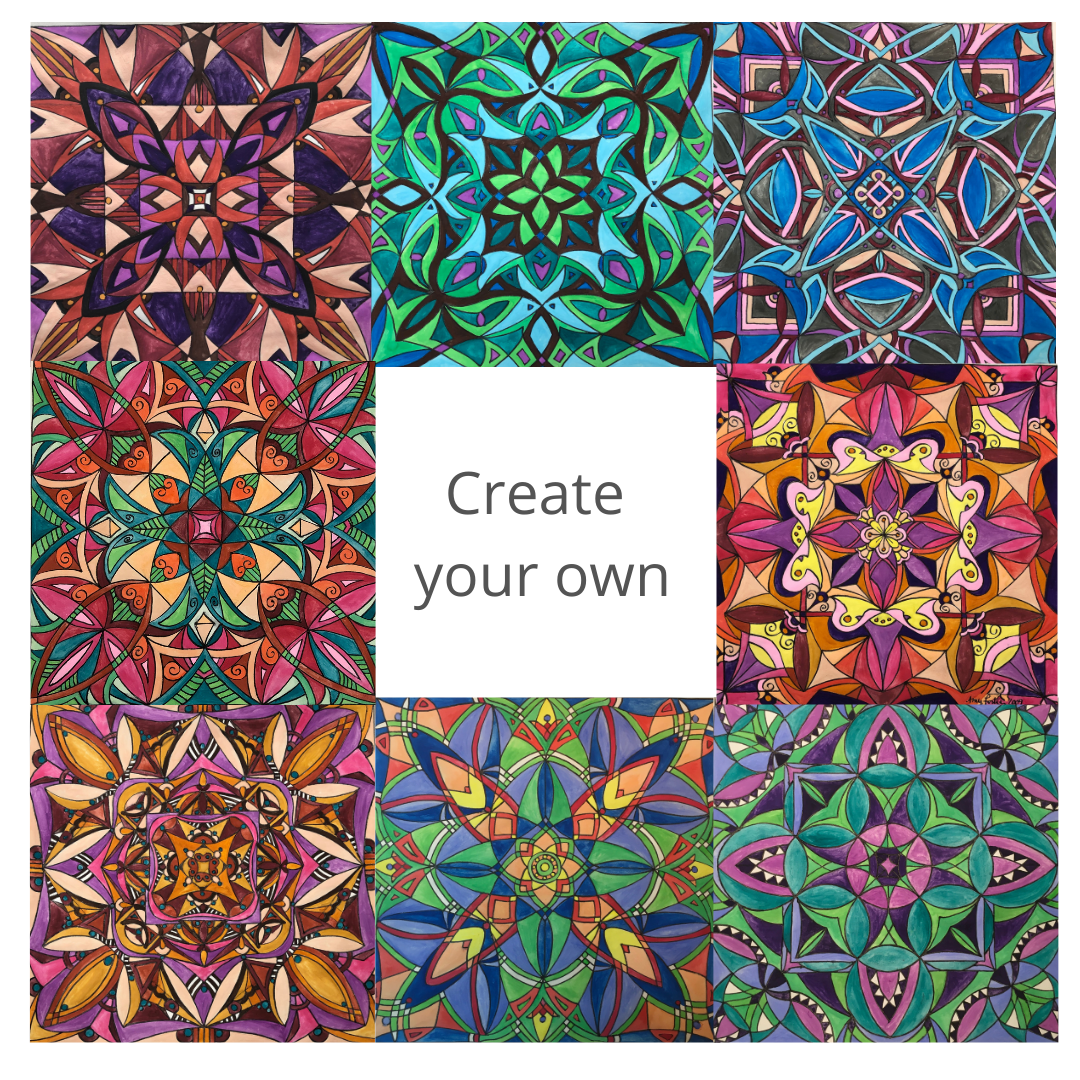 Square Mandala Coloring Pages
