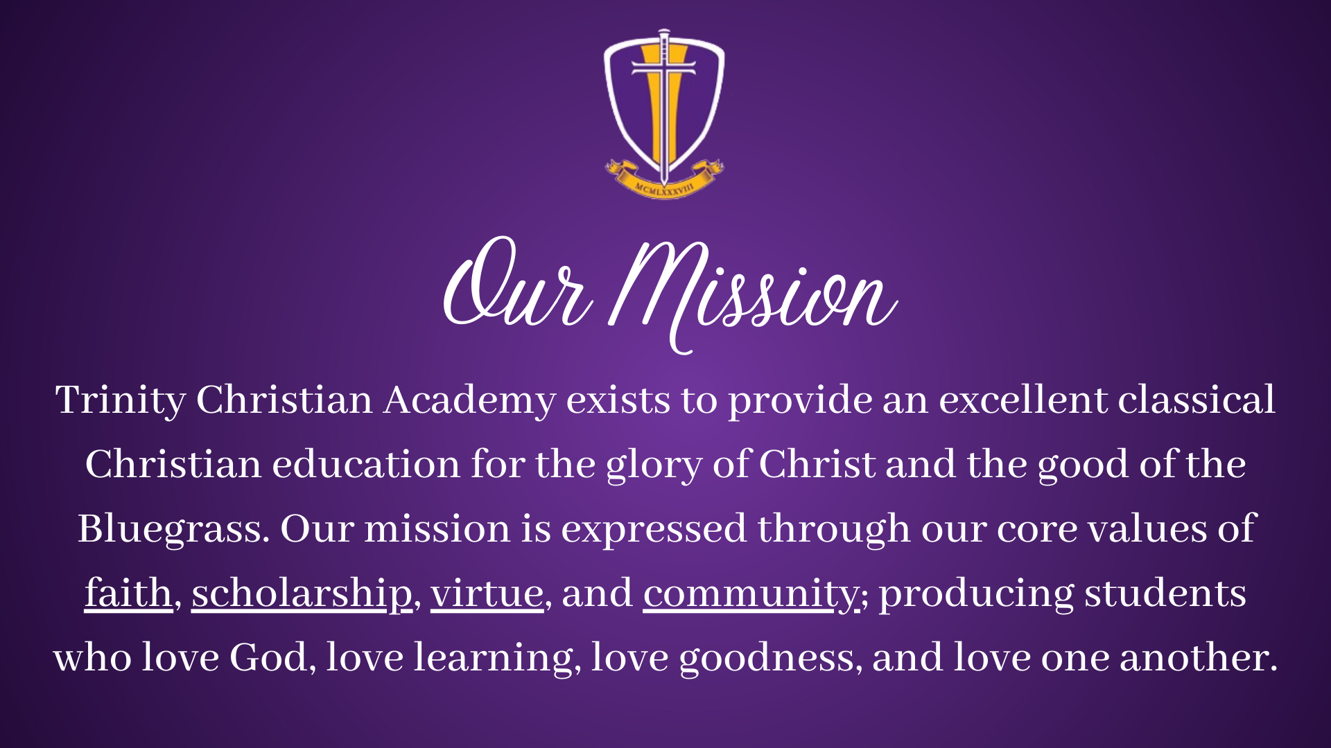 Our Mission - Trinity Christian Academy