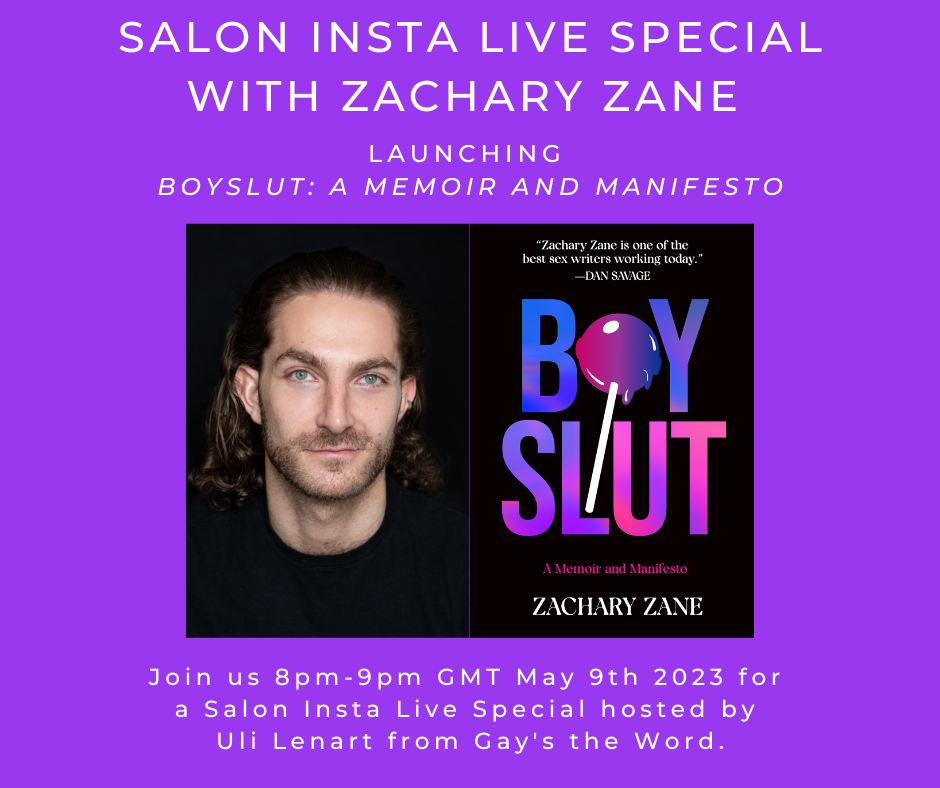 Salon Insta Live Special with Zachary Zane launching ‘Boyslut: A Memoir ...
