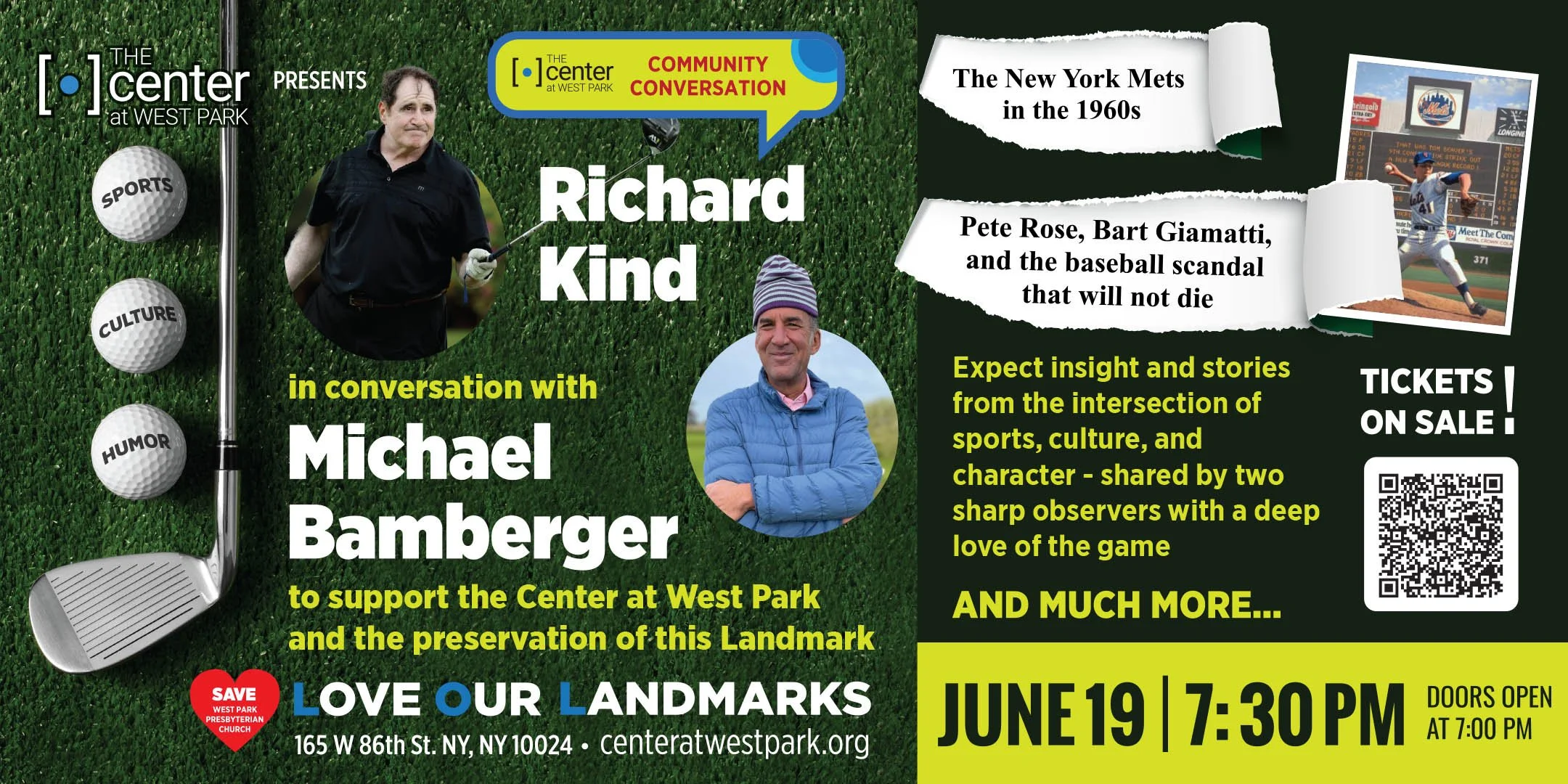 Michael Bamberger in Conversation With Richard Kind — The Center at ...