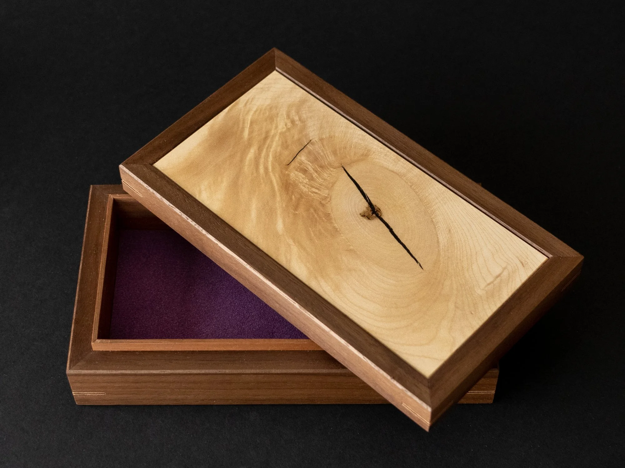 Walnut and Maple Knot Box — Adrian Preda Woodworks
