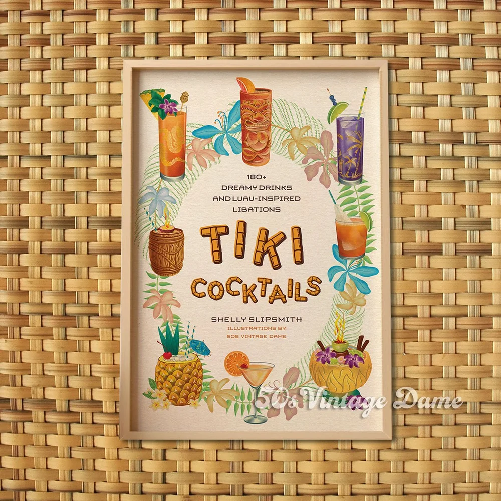 Tiki and Hawaiian Illustrations — 50's Vintage Dame