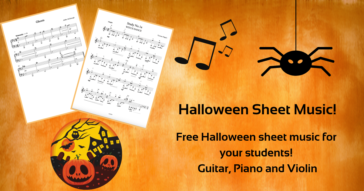 Free Halloween Sheet Music! Piano, Guitar, and Violin Music for ...