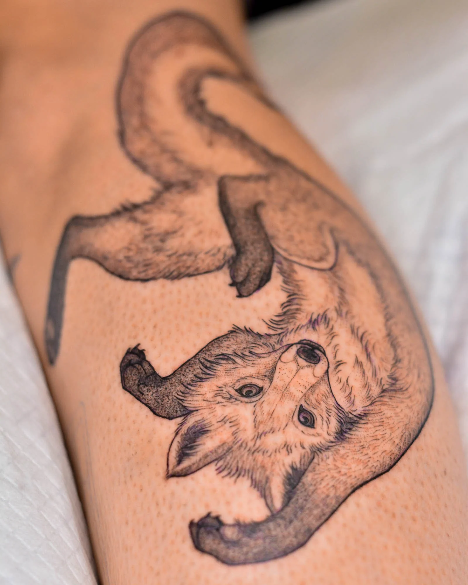 Running Fox Tattoo