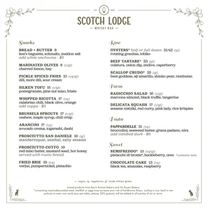Menus — Scotch Lodge - Whisky Bar Portland
