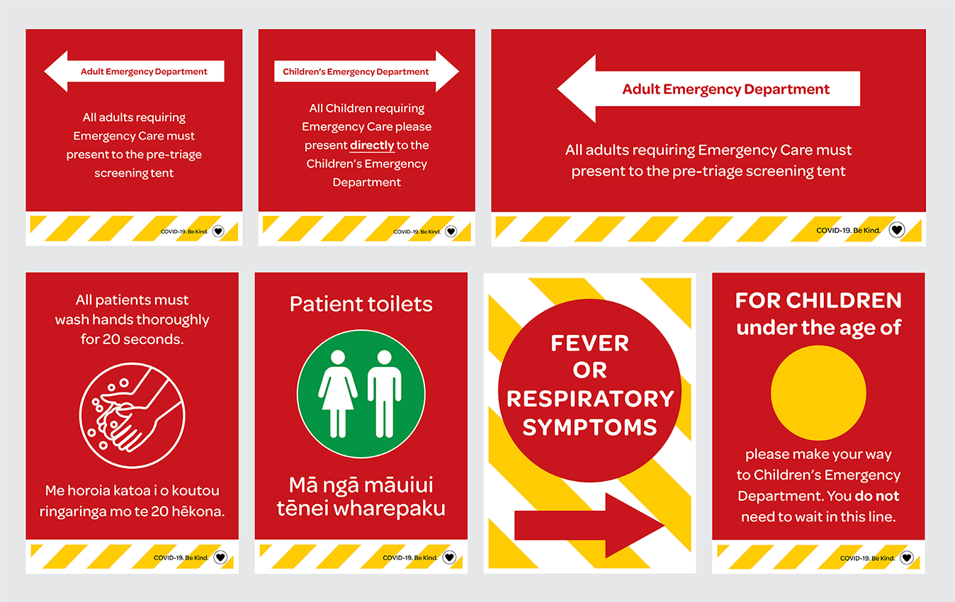 COVID19 Response Auckland City Hospital | Signage — Ara Manawa