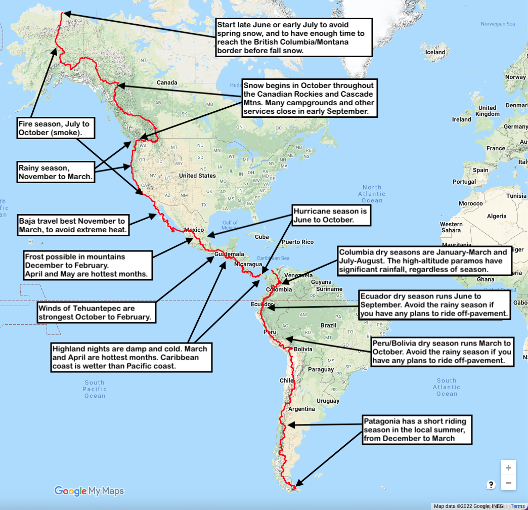Cycling Alaska to Patagonia: Route Planning and Timing — Pedals and Puffins