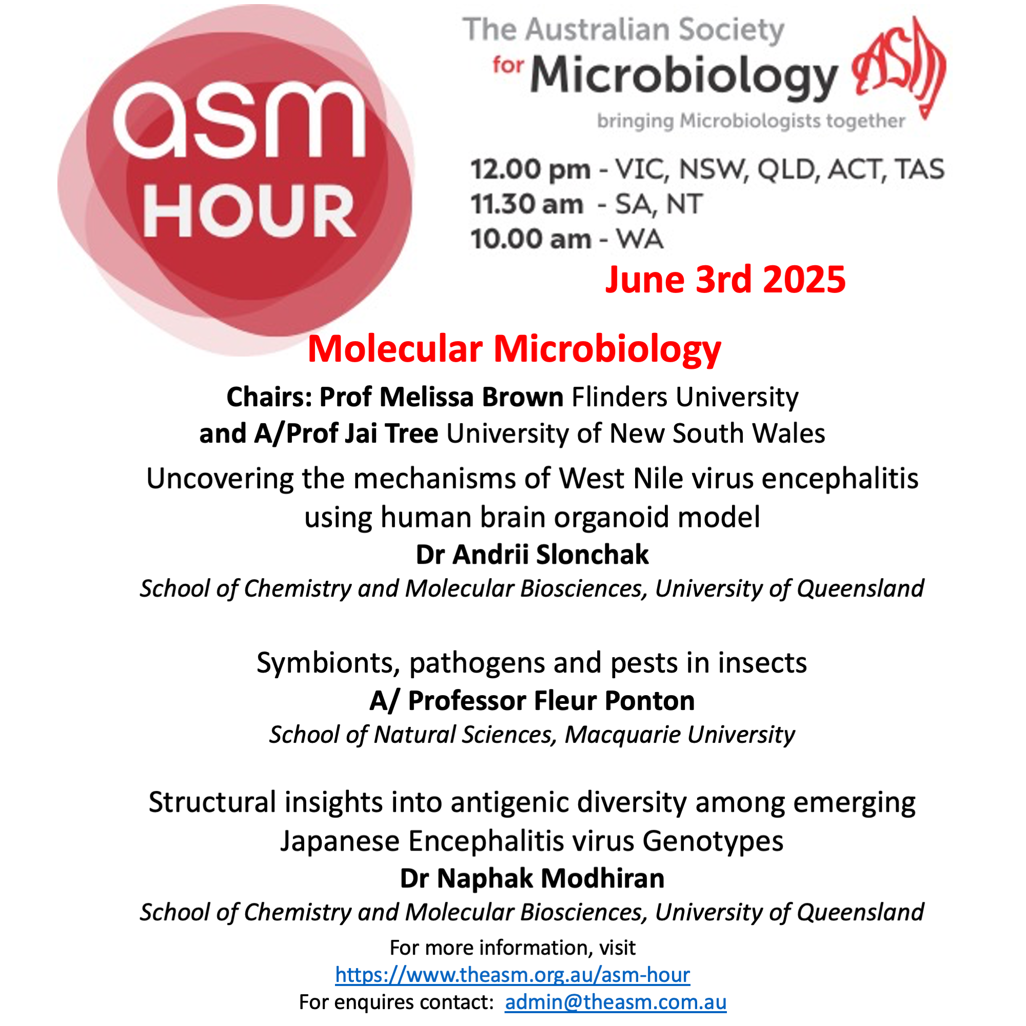 ASM Hour — Australian Society for Microbiology