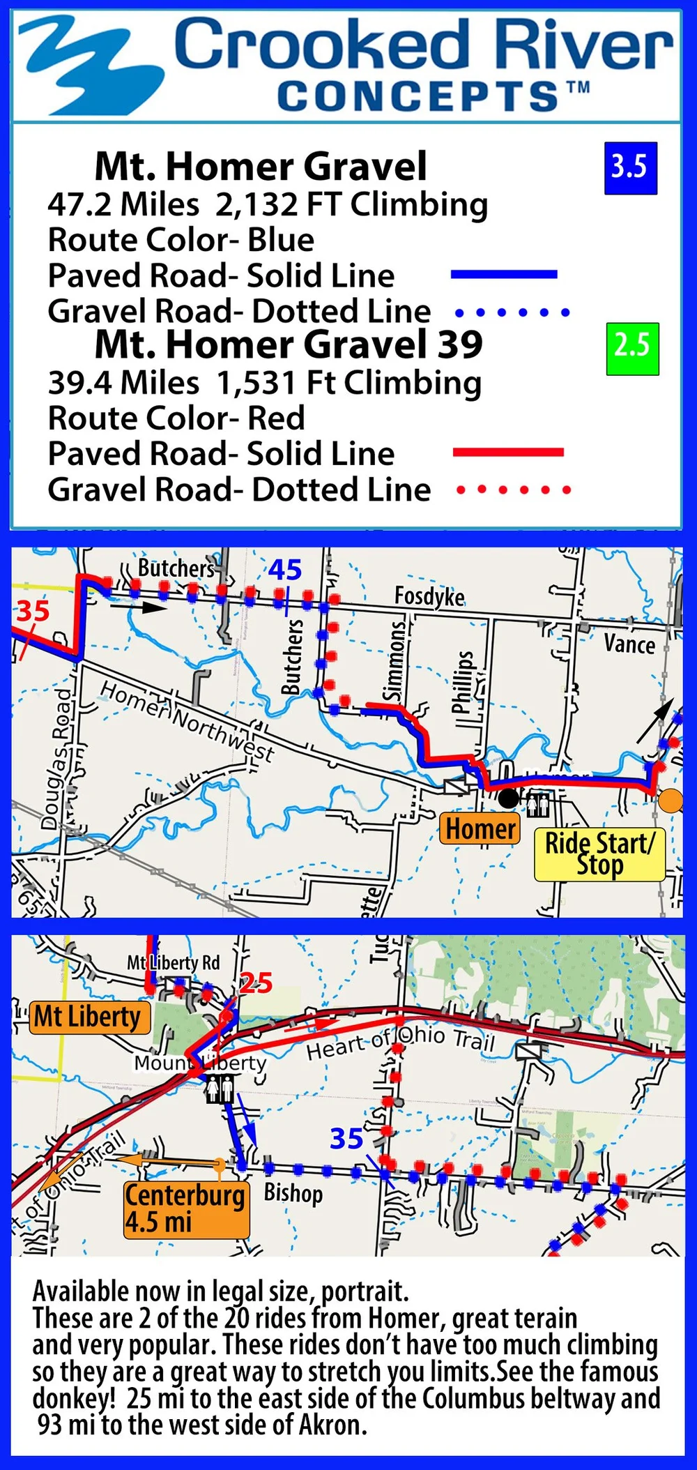 Printed Gravel Maps | Ohio Gravel Grinders