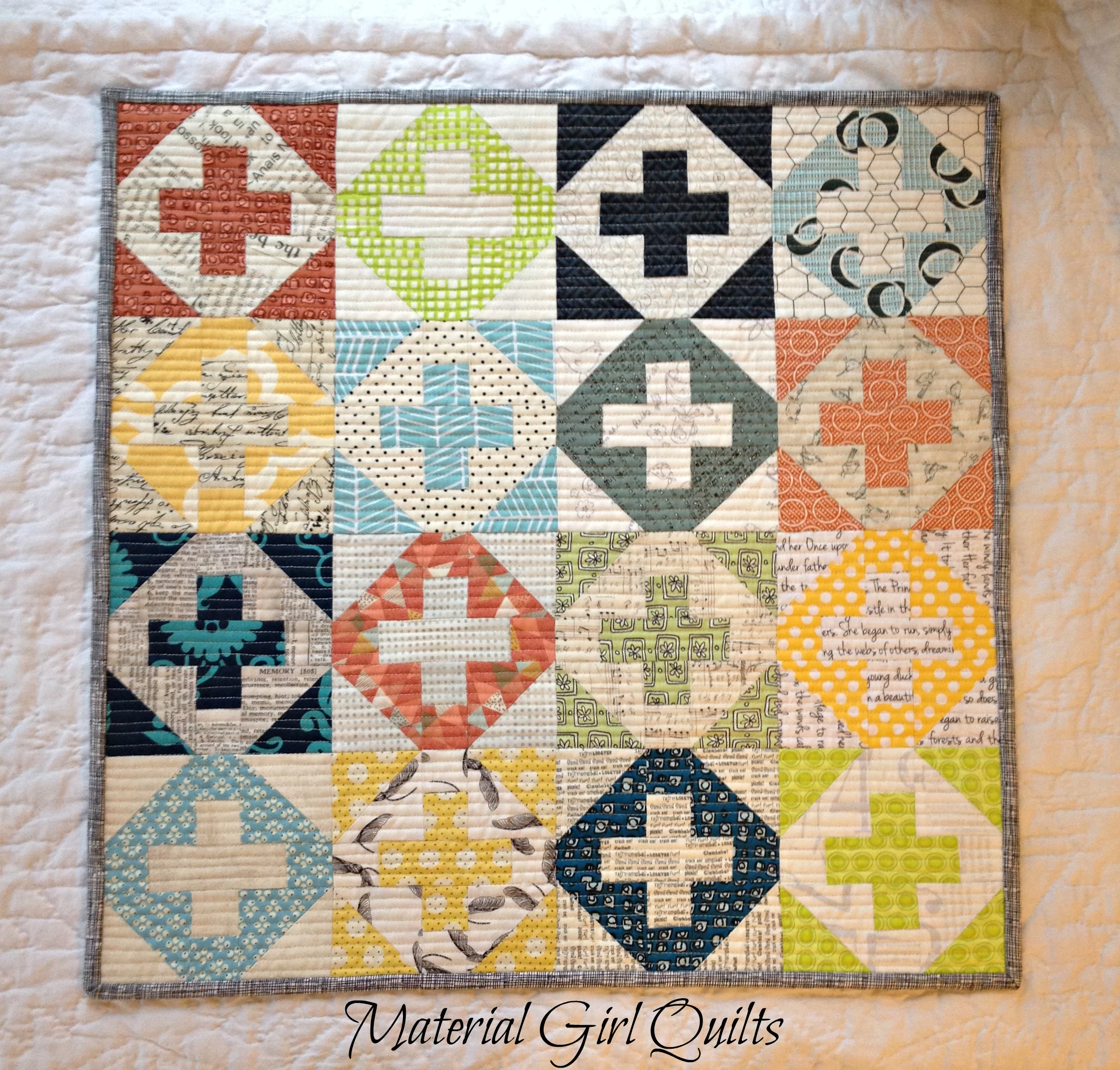 Inside Addition {a finished mini quilt!} — Material Girl Quilts