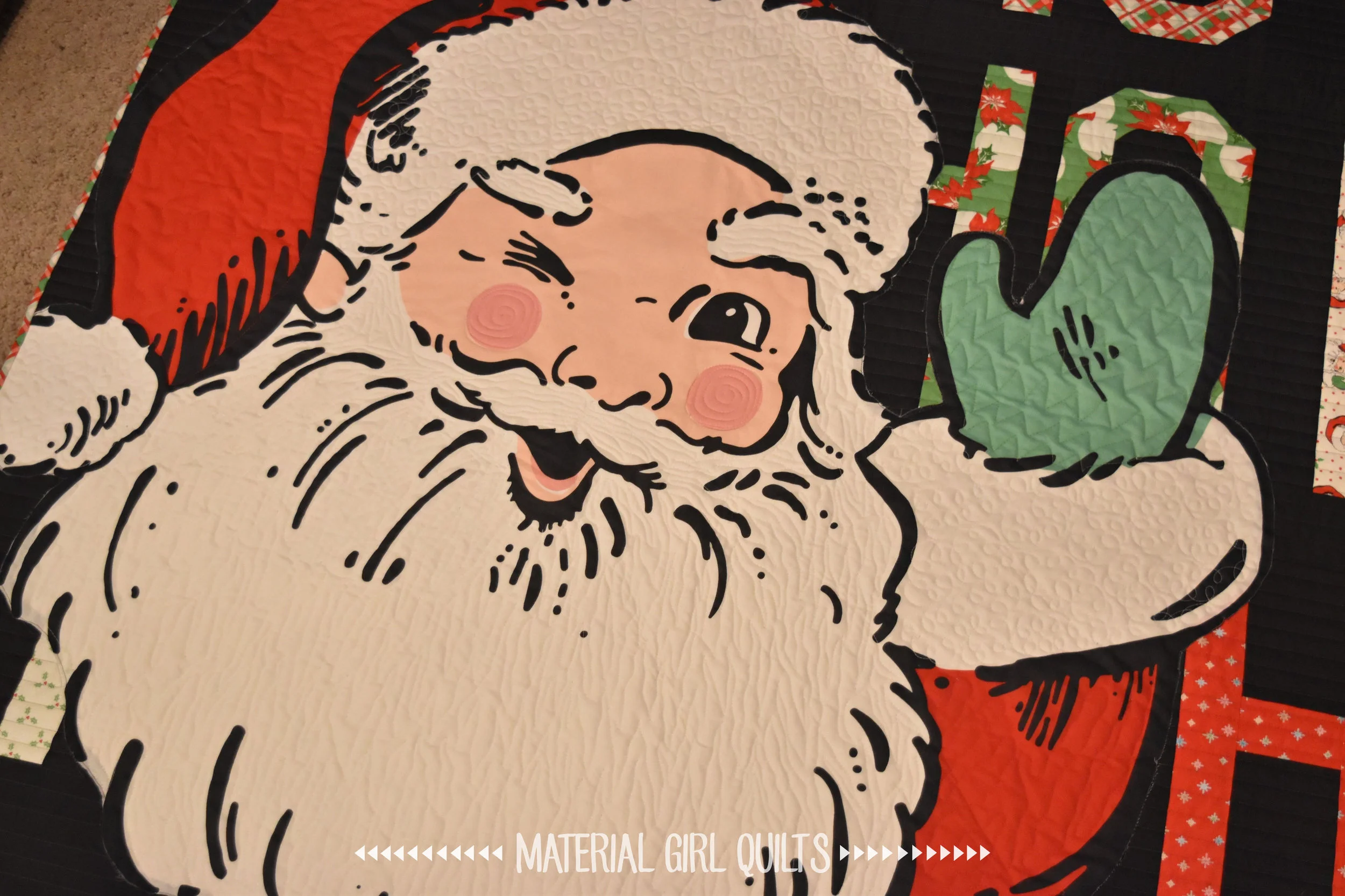 Jingle Jangle Santa {a finished quilt!!} — Material Girl Quilts