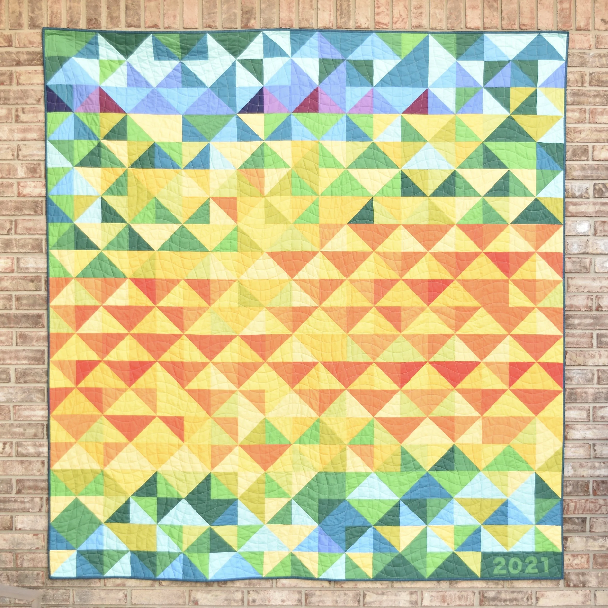 Finally finished 2021 Temperature Quilt!! — Material Girl Quilts