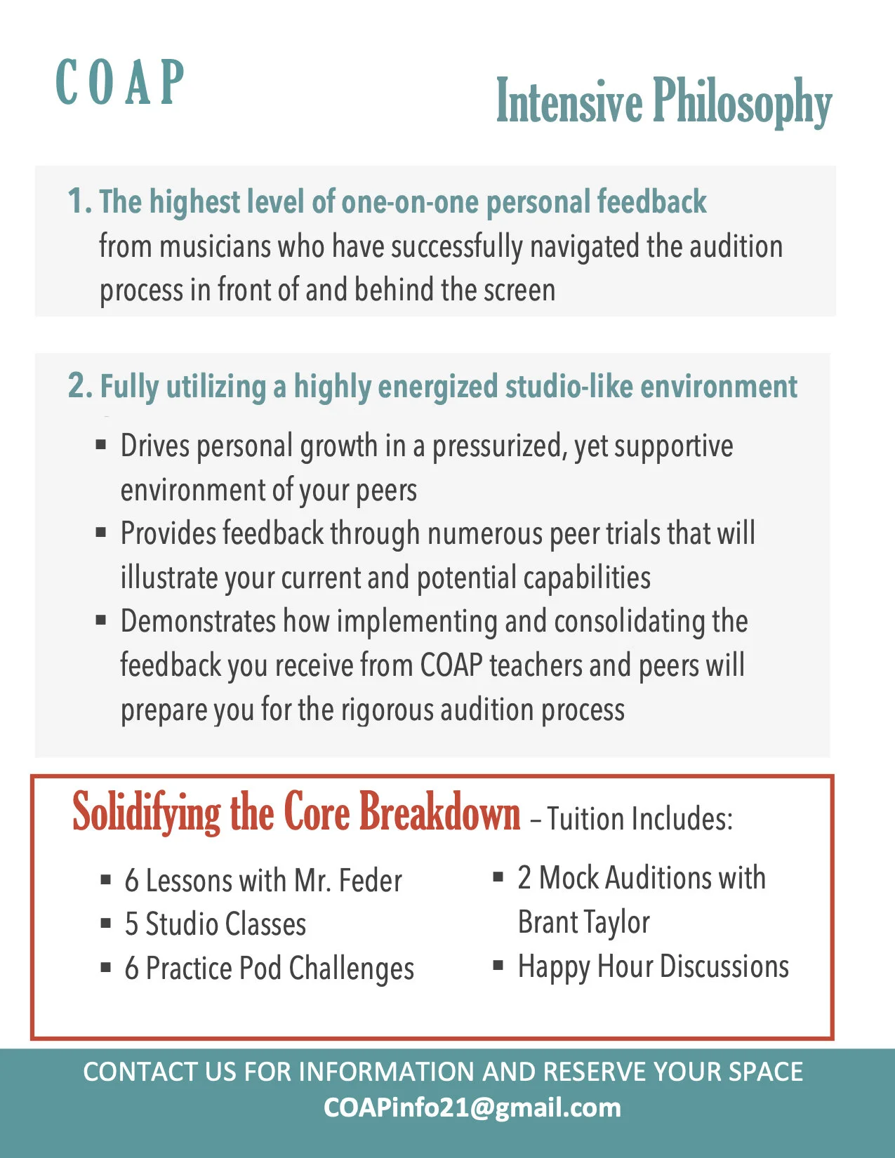 COAP Intensive — Abraham Feder | Detroit Cellist