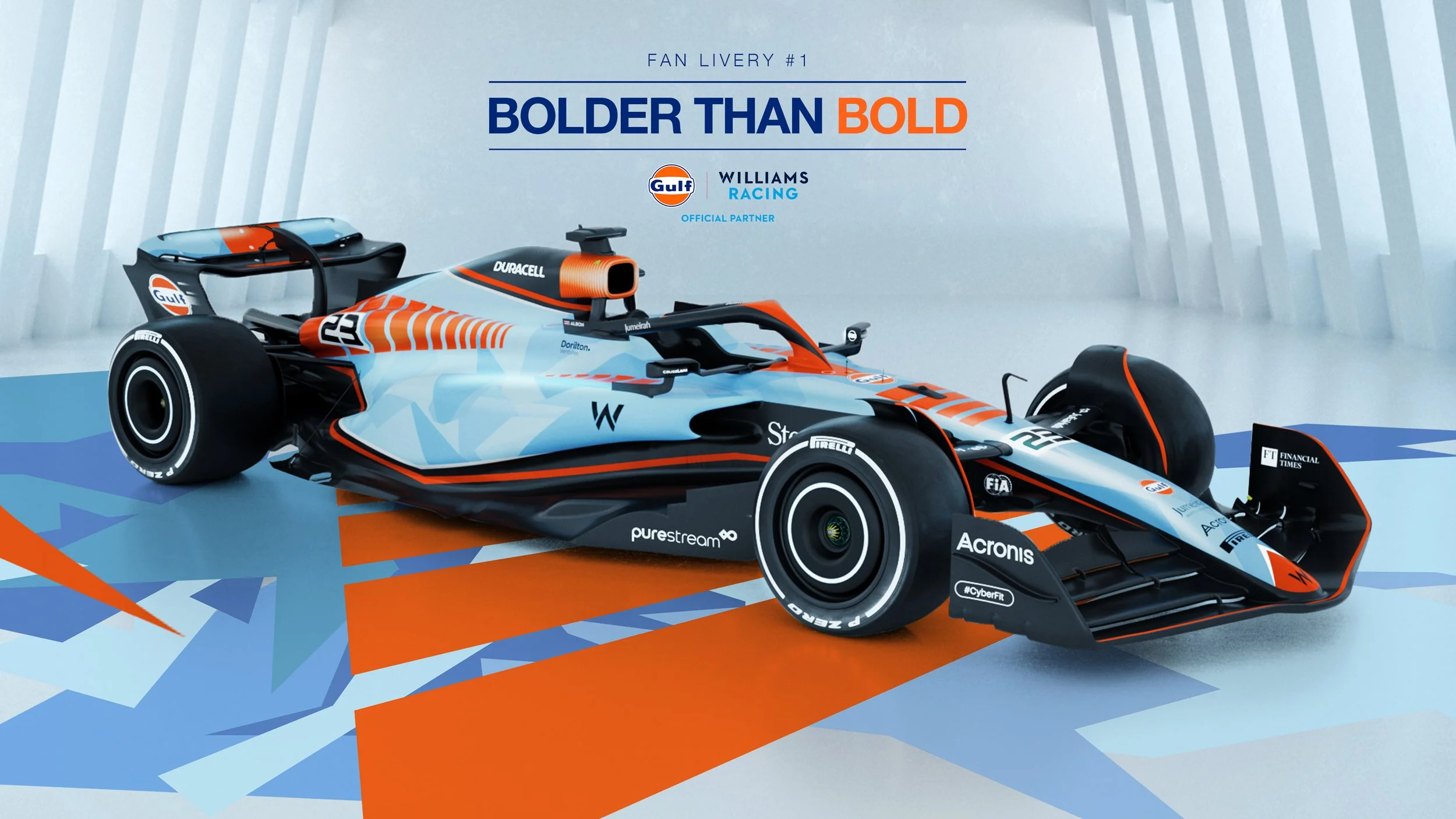 Williams unveils Gulf livery for Singapore, Japan and Qatar after fan vote