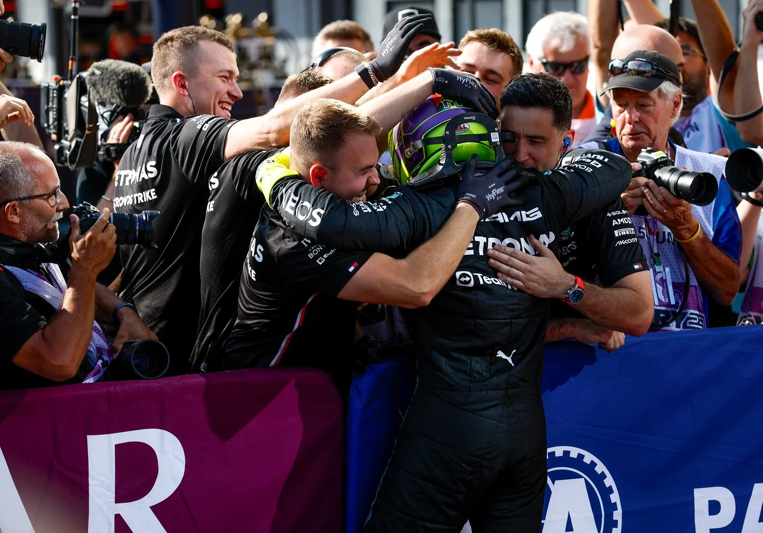 Hamilton stuns with pole position in Hungary