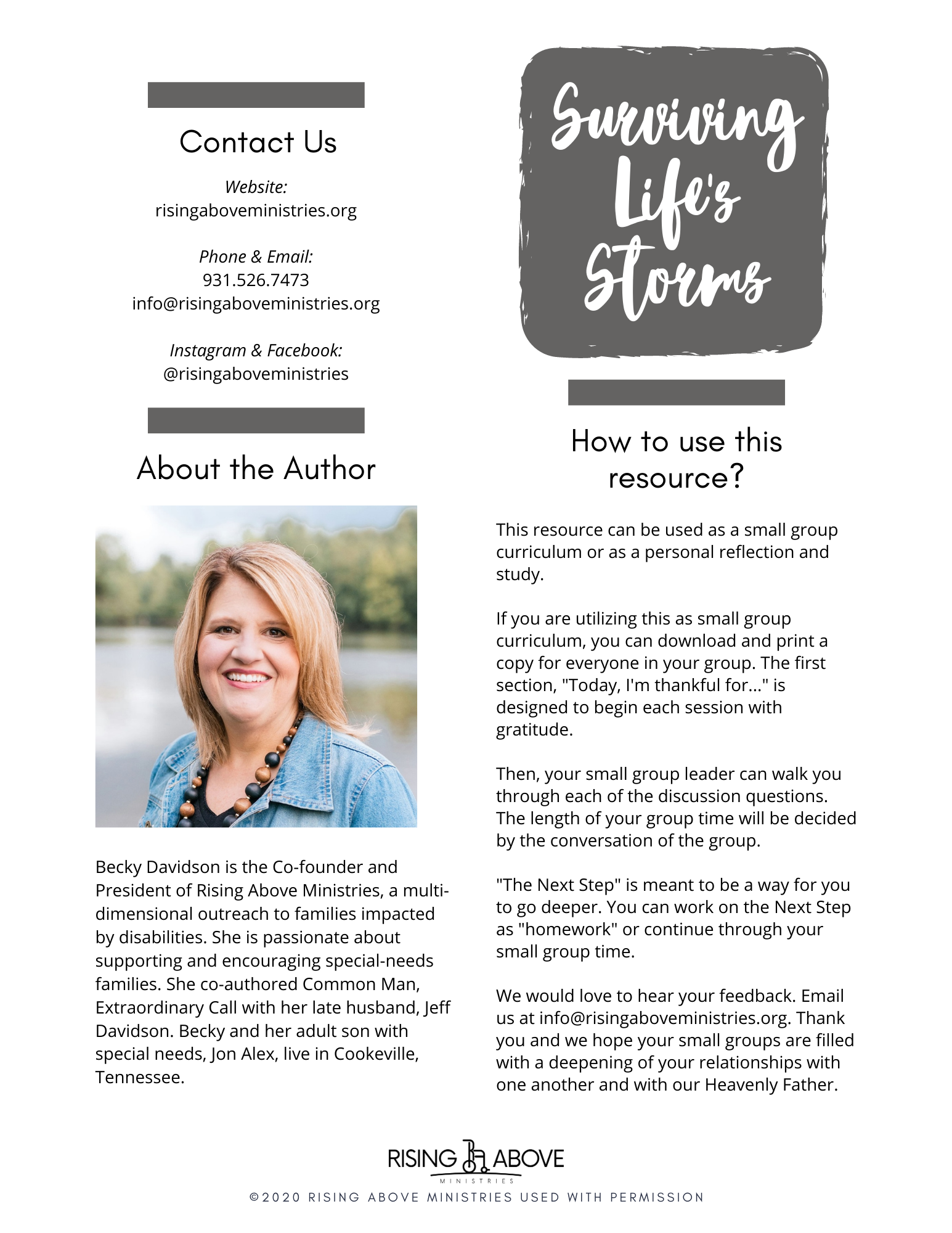 Surviving Life's Storms: A Study for Parents (Large group- 21+ people ...