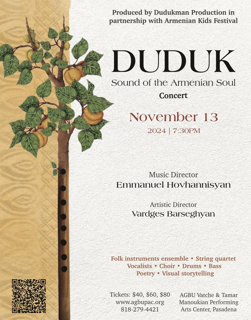 CALENDAR — VATCHE & TAMAR MANOUKIAN PERFORMING ARTS CENTER