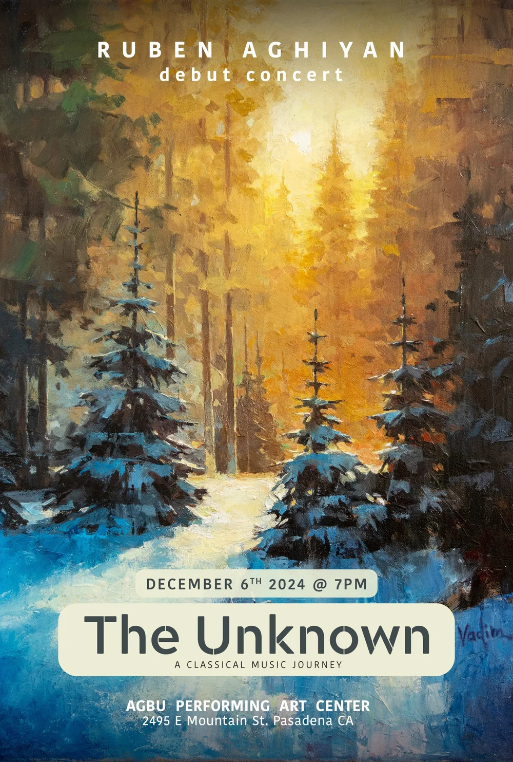 CALENDAR — VATCHE & TAMAR MANOUKIAN PERFORMING ARTS CENTER