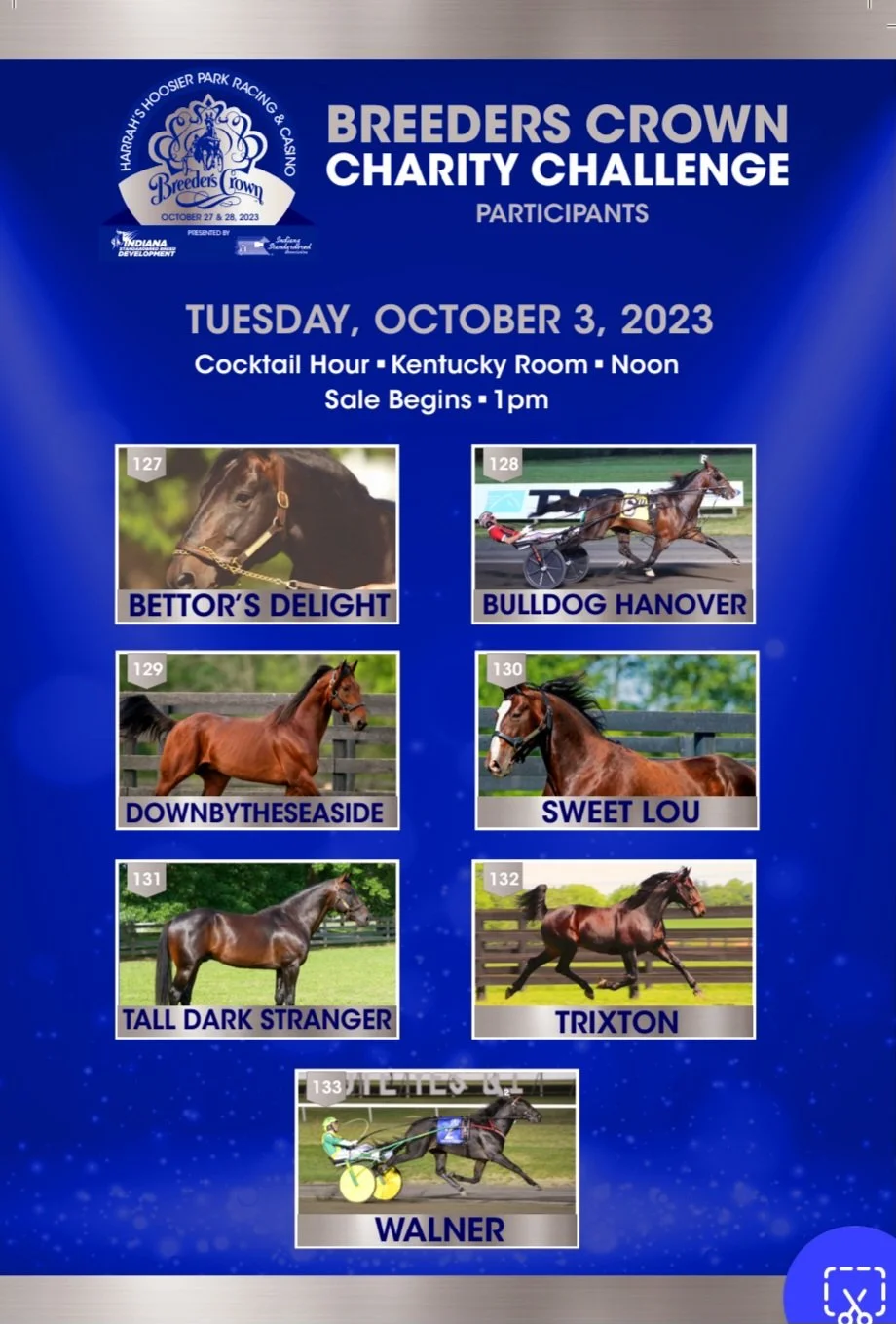 Breeders Crown Charity Challenge Launch Party; Marvin Katz & Lexington ...