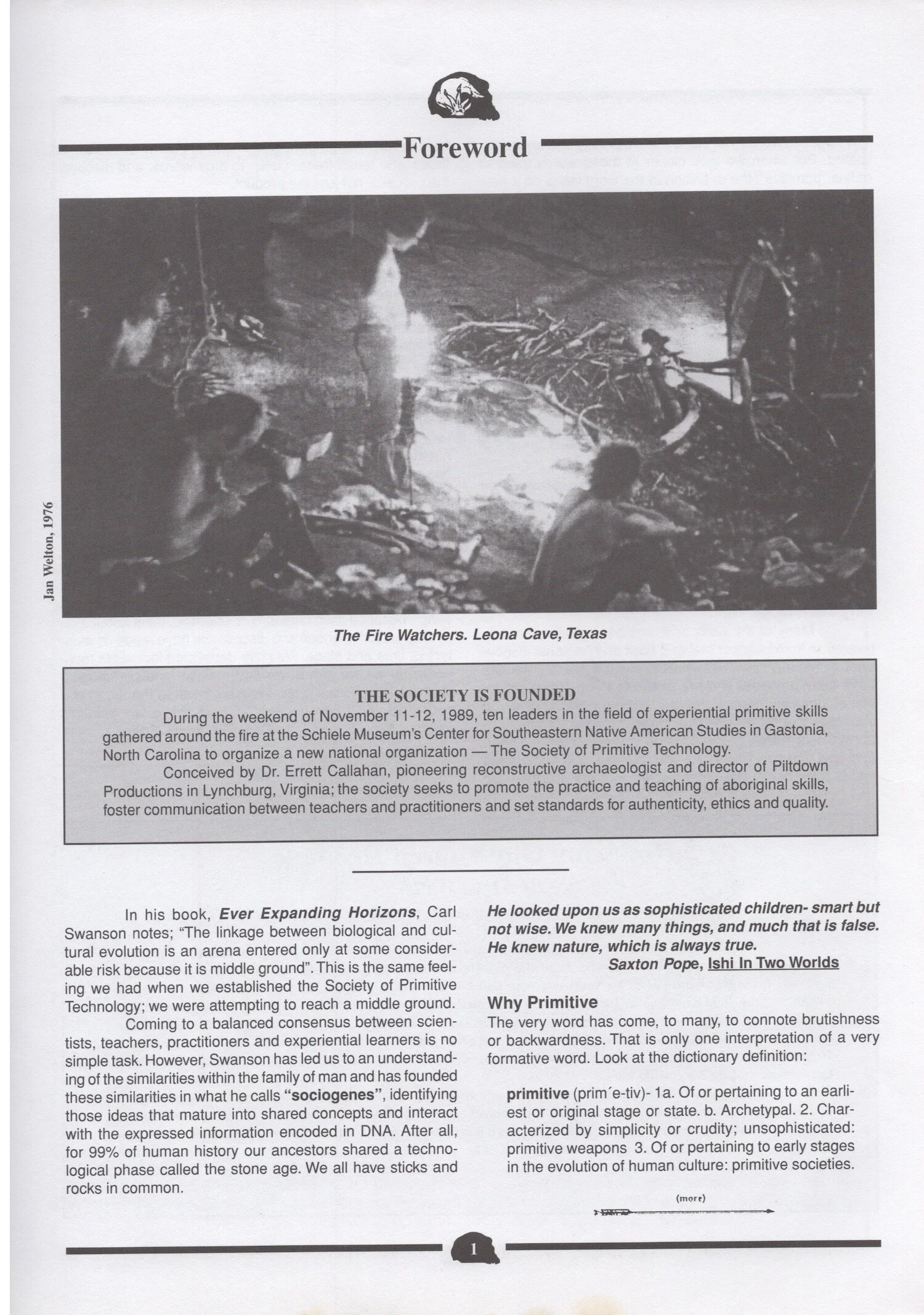 Primitive Technology — PALEOTECHNICS