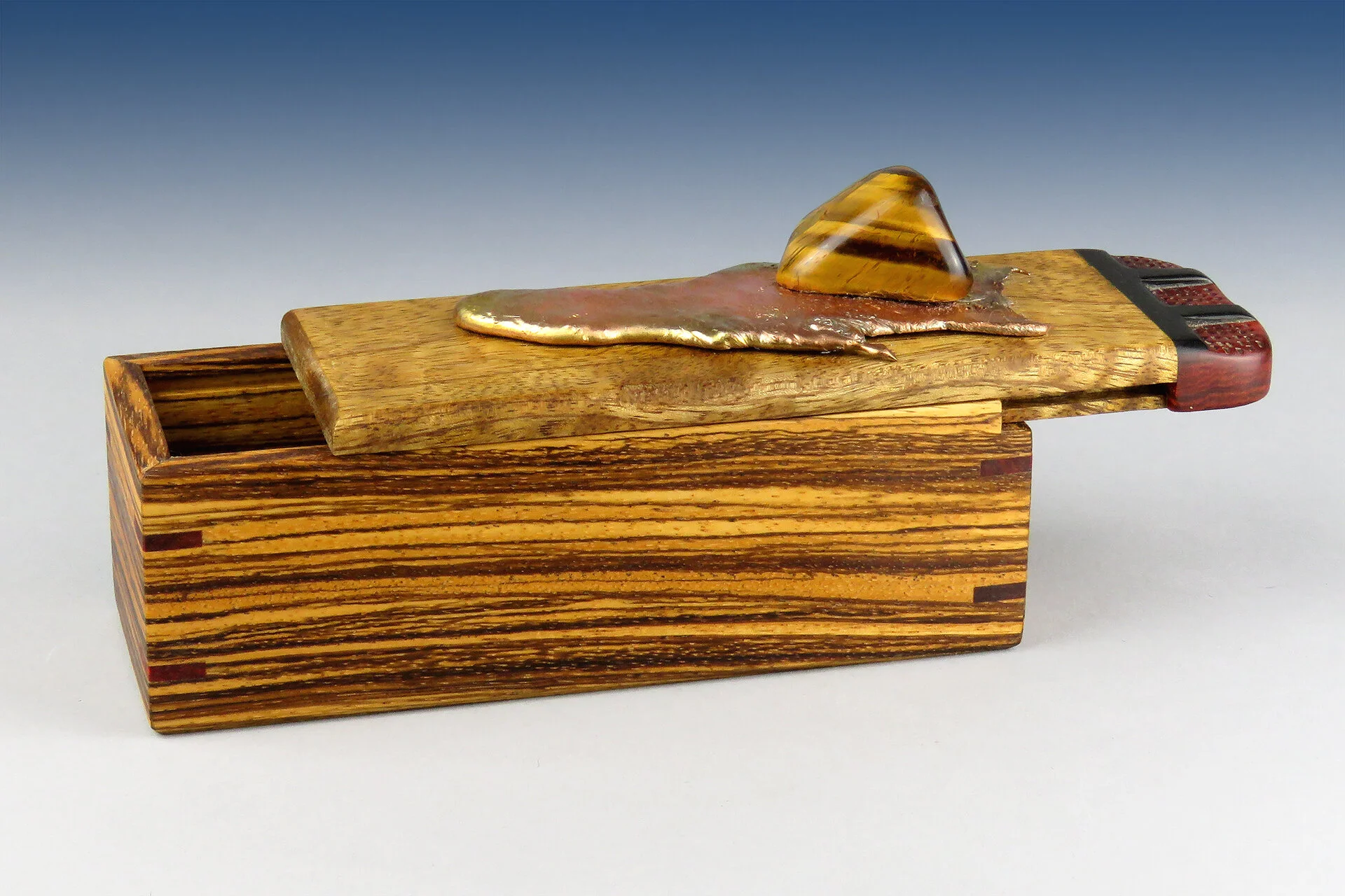 Unique handmade wooden keepsake box with sliding top — Dead Horse Bay ...