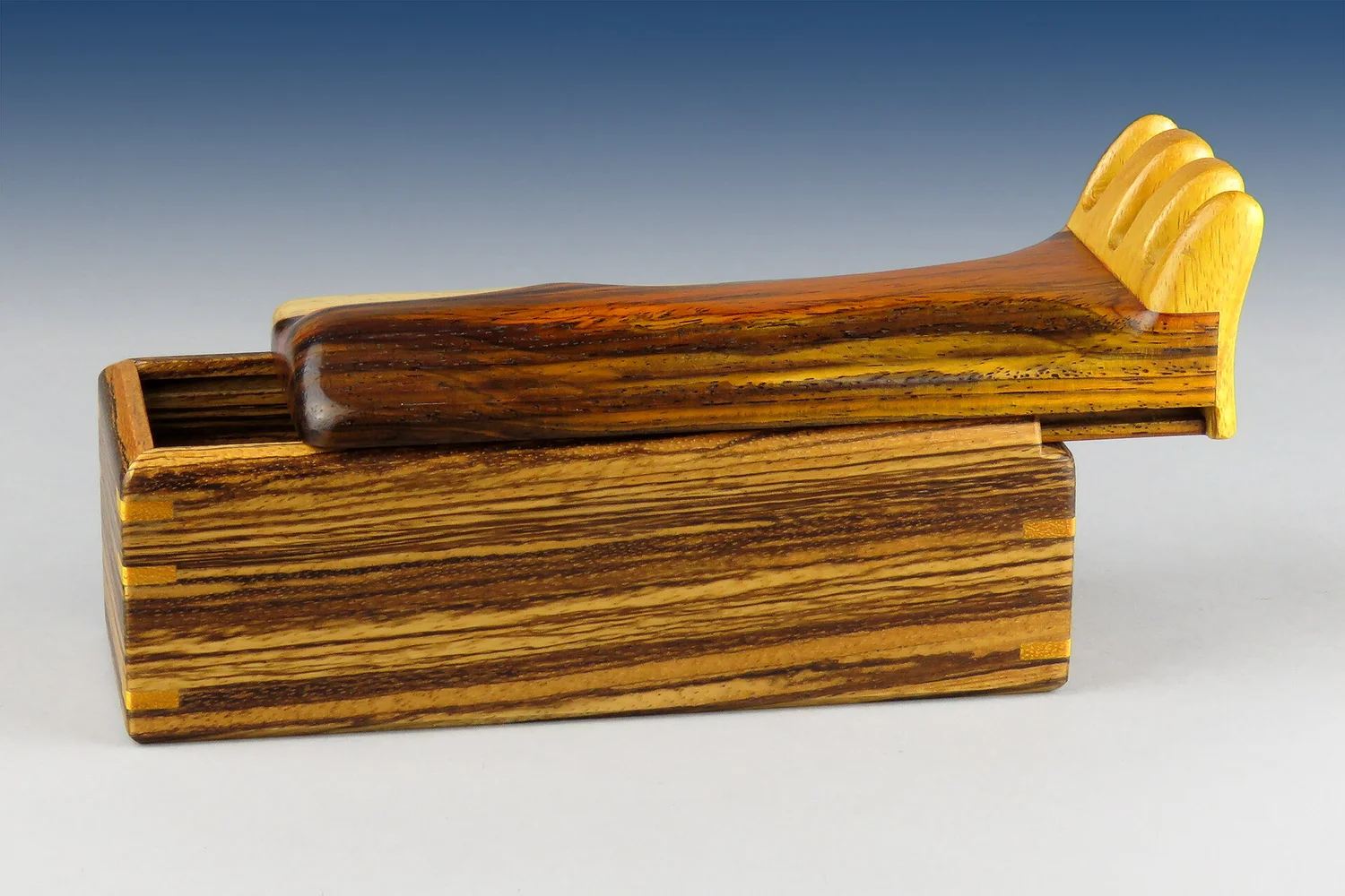 Unique handmade wooden treasure box with sliding top — Dead Horse Bay ...