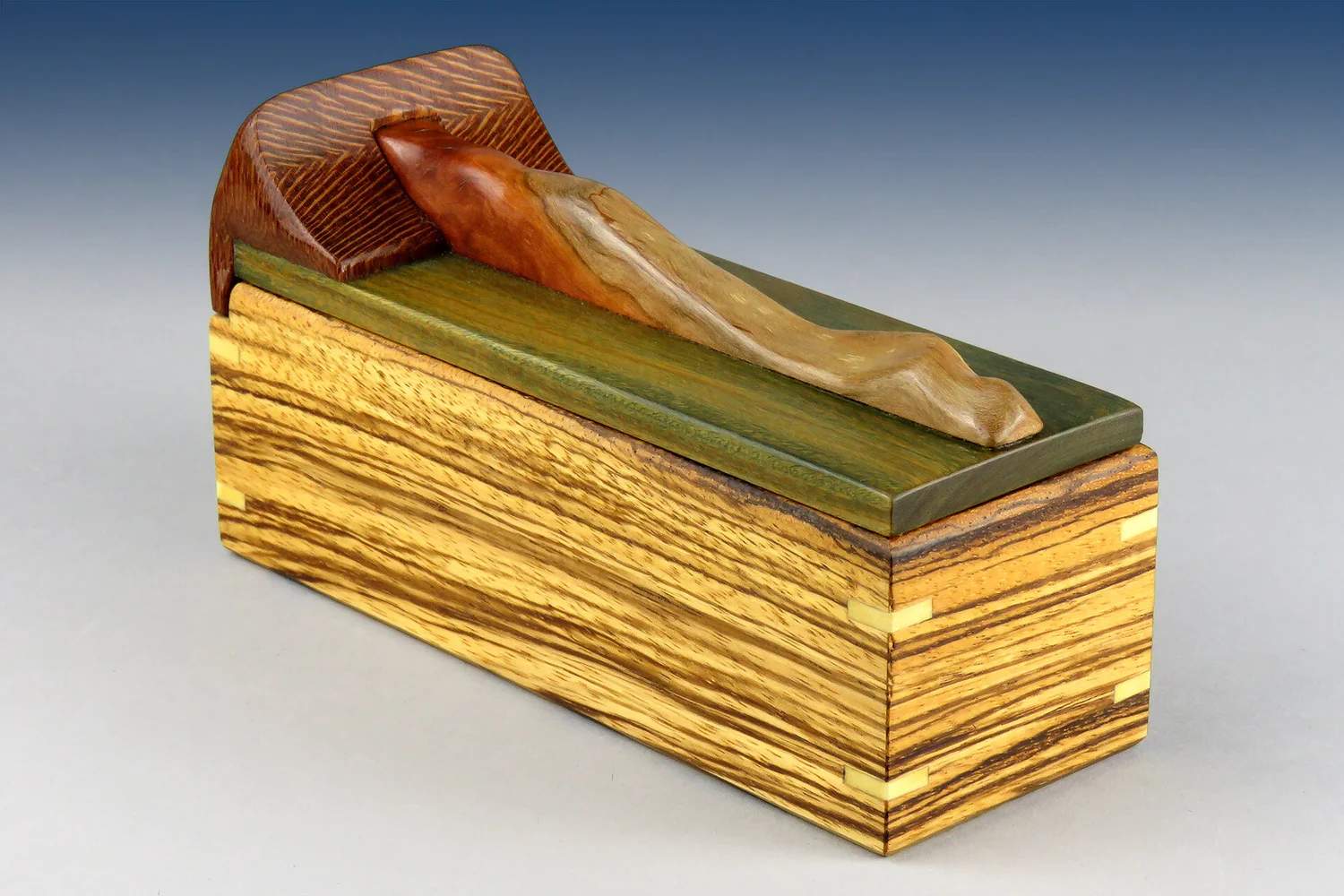 Handmade wooden keepsake box with sliding top — Dead Horse Bay Arts Company