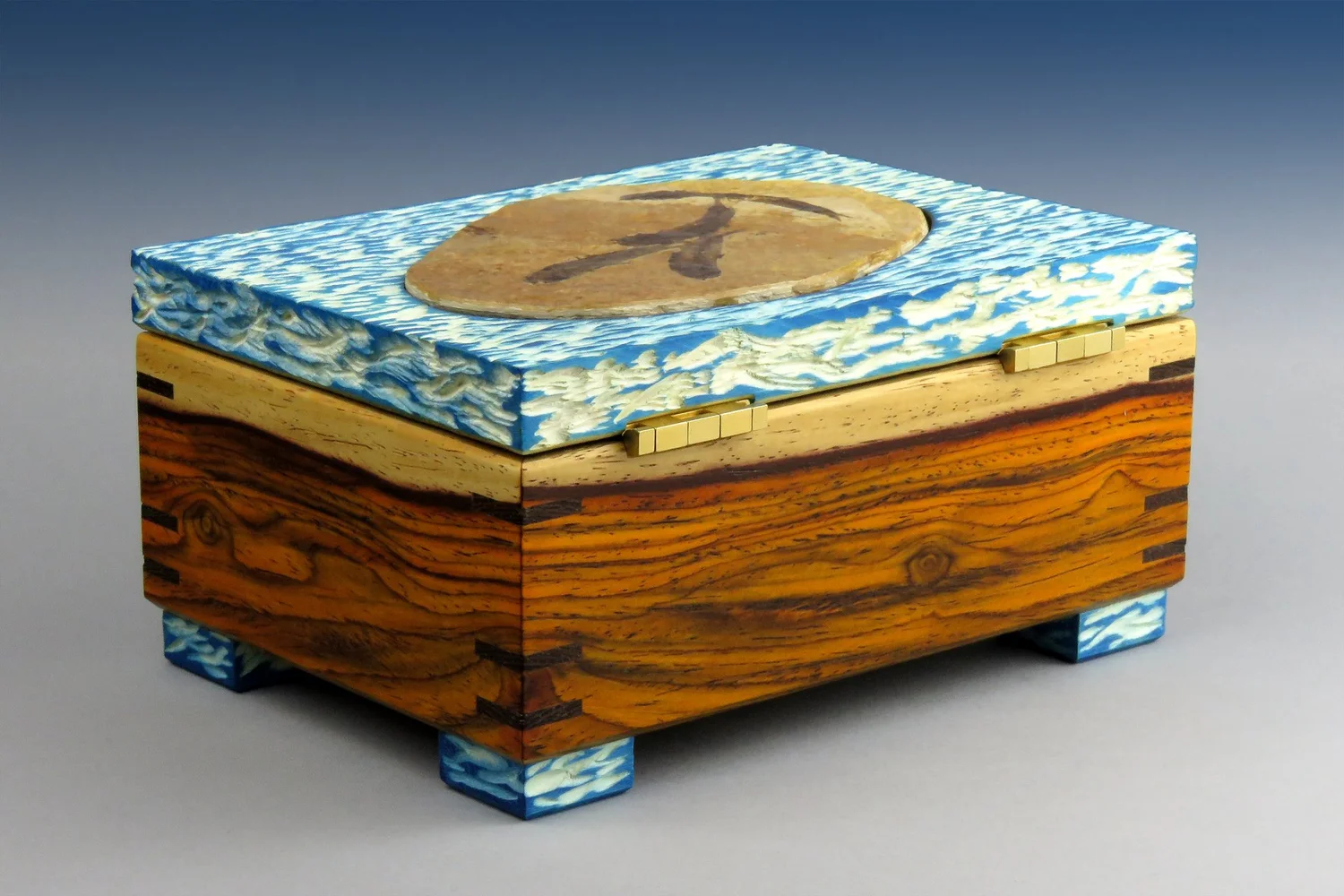 Unusual Handmade Wooden Box with Fossilized Fish — Dead Horse Bay Arts ...