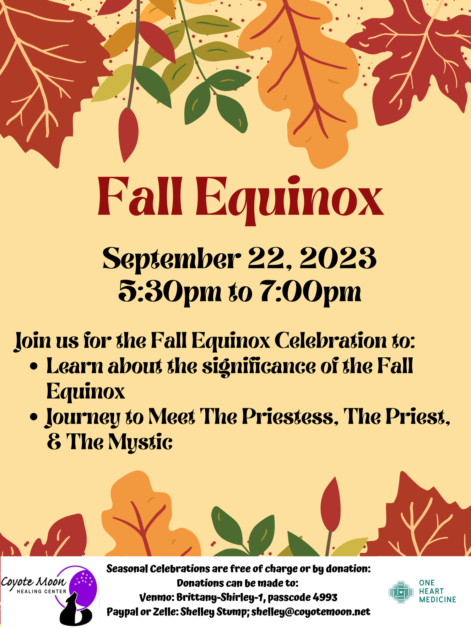 The Wheel of Life: Fall Equinox Celebration — One Heart Medicine