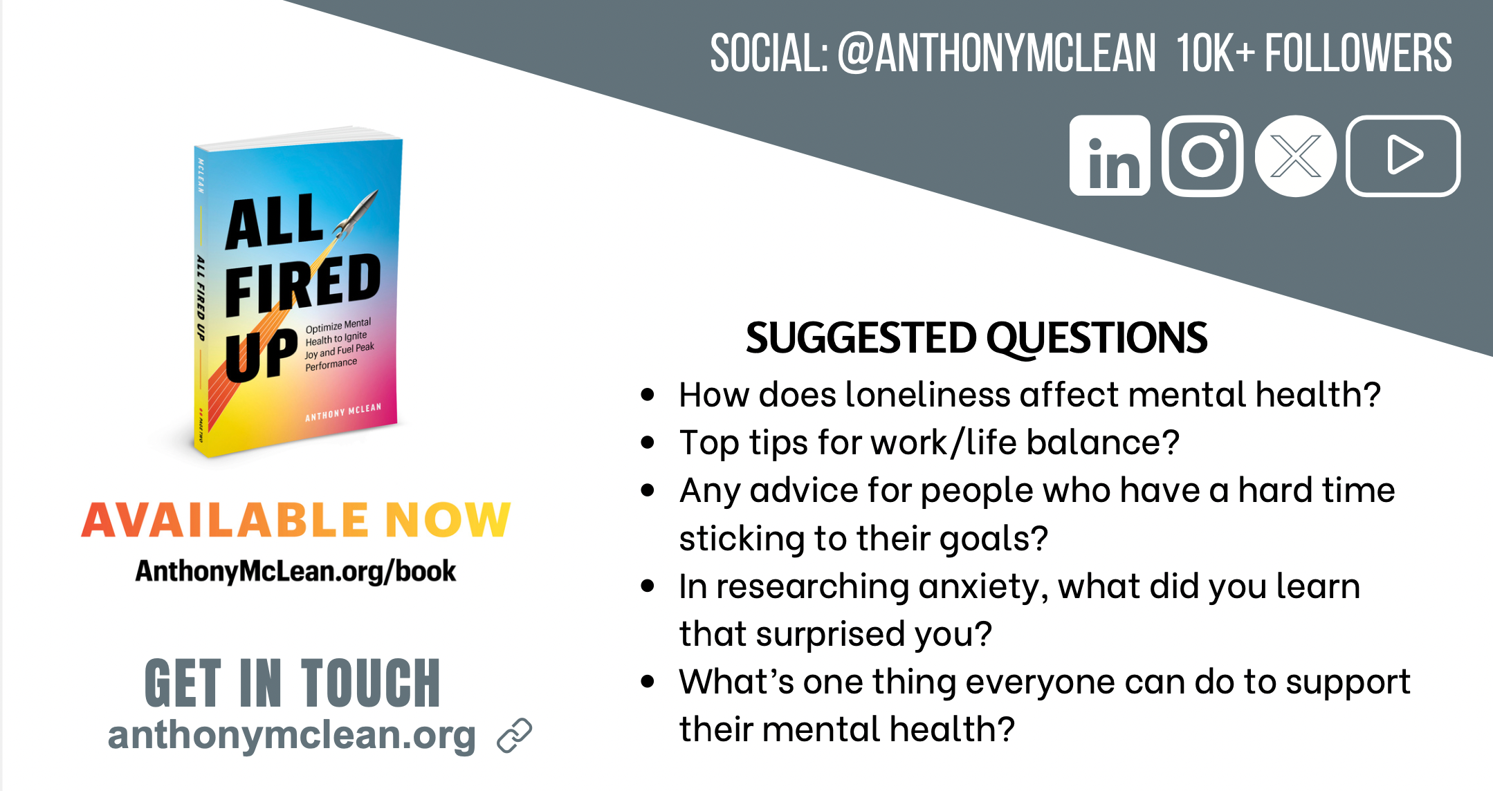 One Pager — Anthony McLean