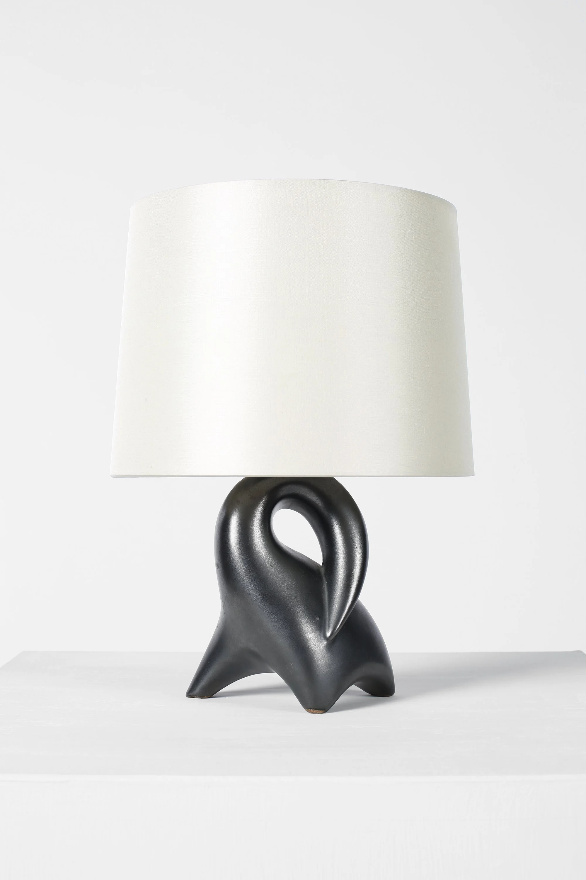 Gunmetal Glazed Zoomorphic Table Lamp — Sauce