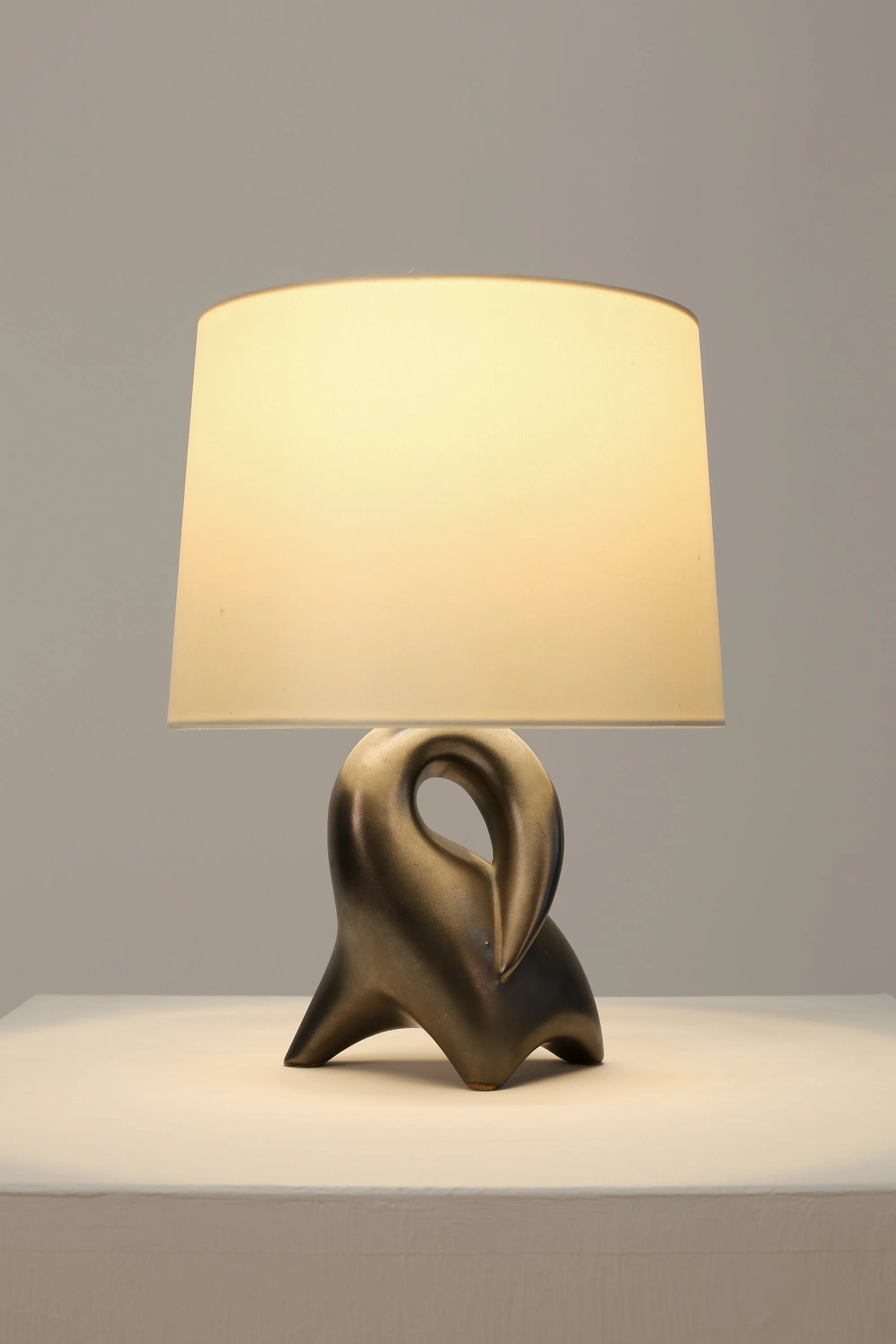 Gunmetal Glazed Zoomorphic Table Lamp — Sauce