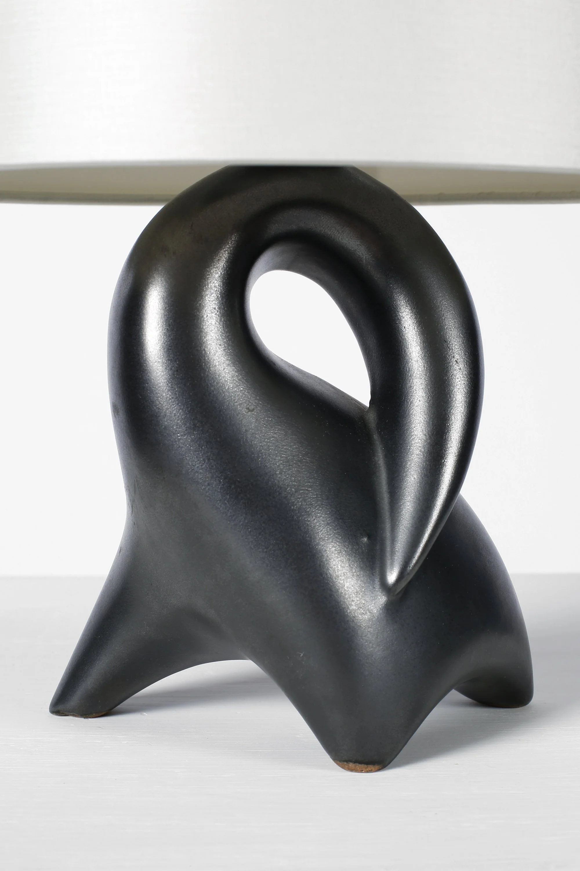 Gunmetal Glazed Zoomorphic Table Lamp — Sauce