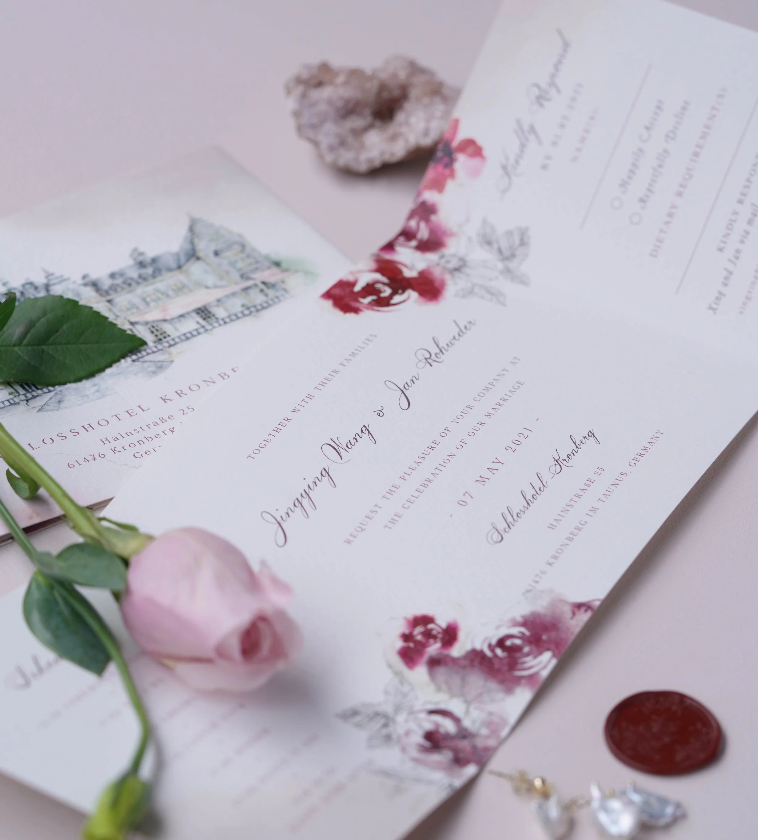 GATEFOLD WEDDING INVITATION special foldable invitations-foldable ...