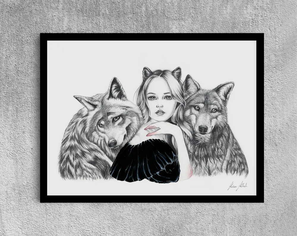 Girl And Wolf Love