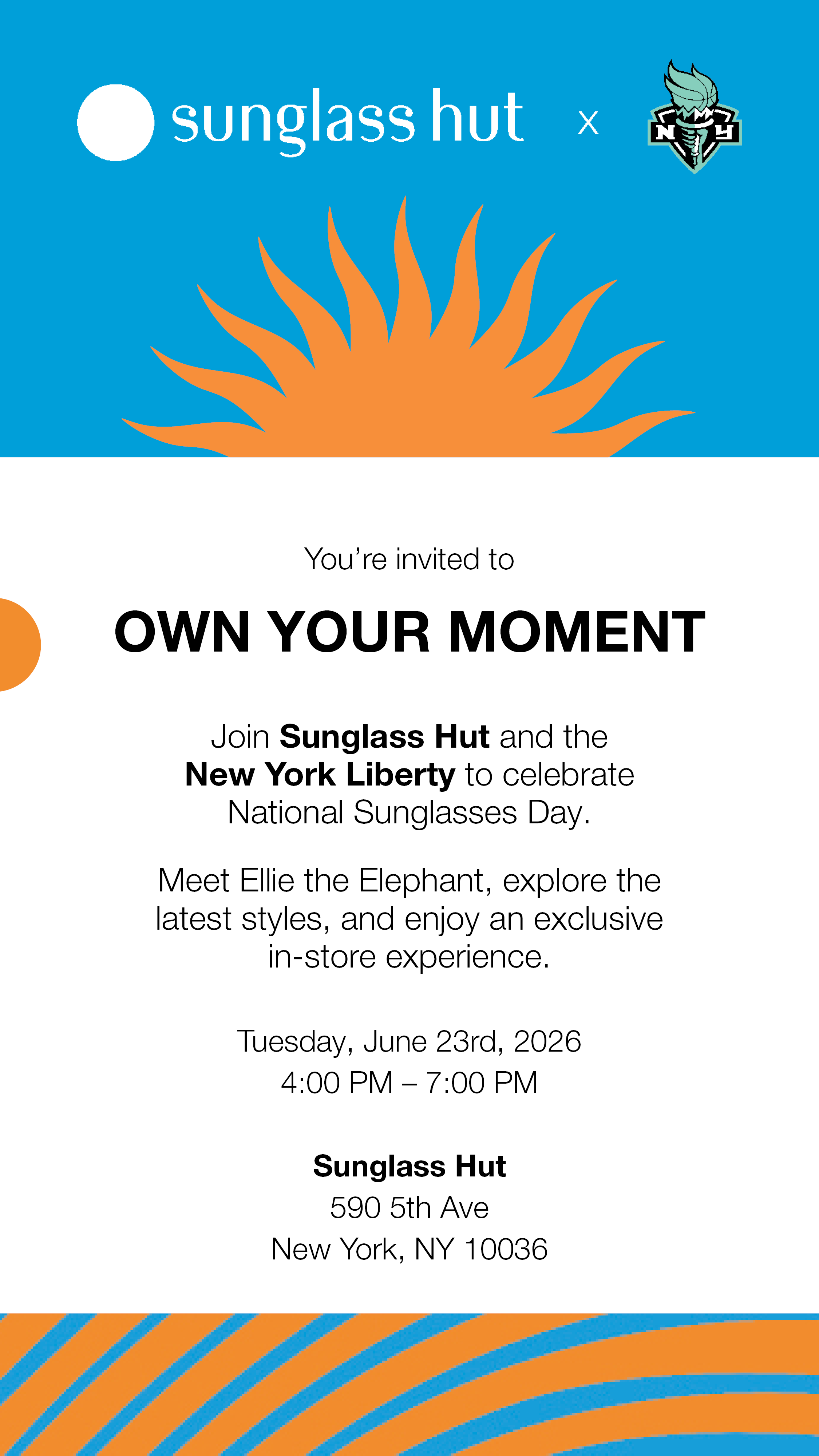 SUNGLASS HUT X THE NEW YORK LIBERTY NAITIONAL SUNGLASSES DAY, NYC ...
