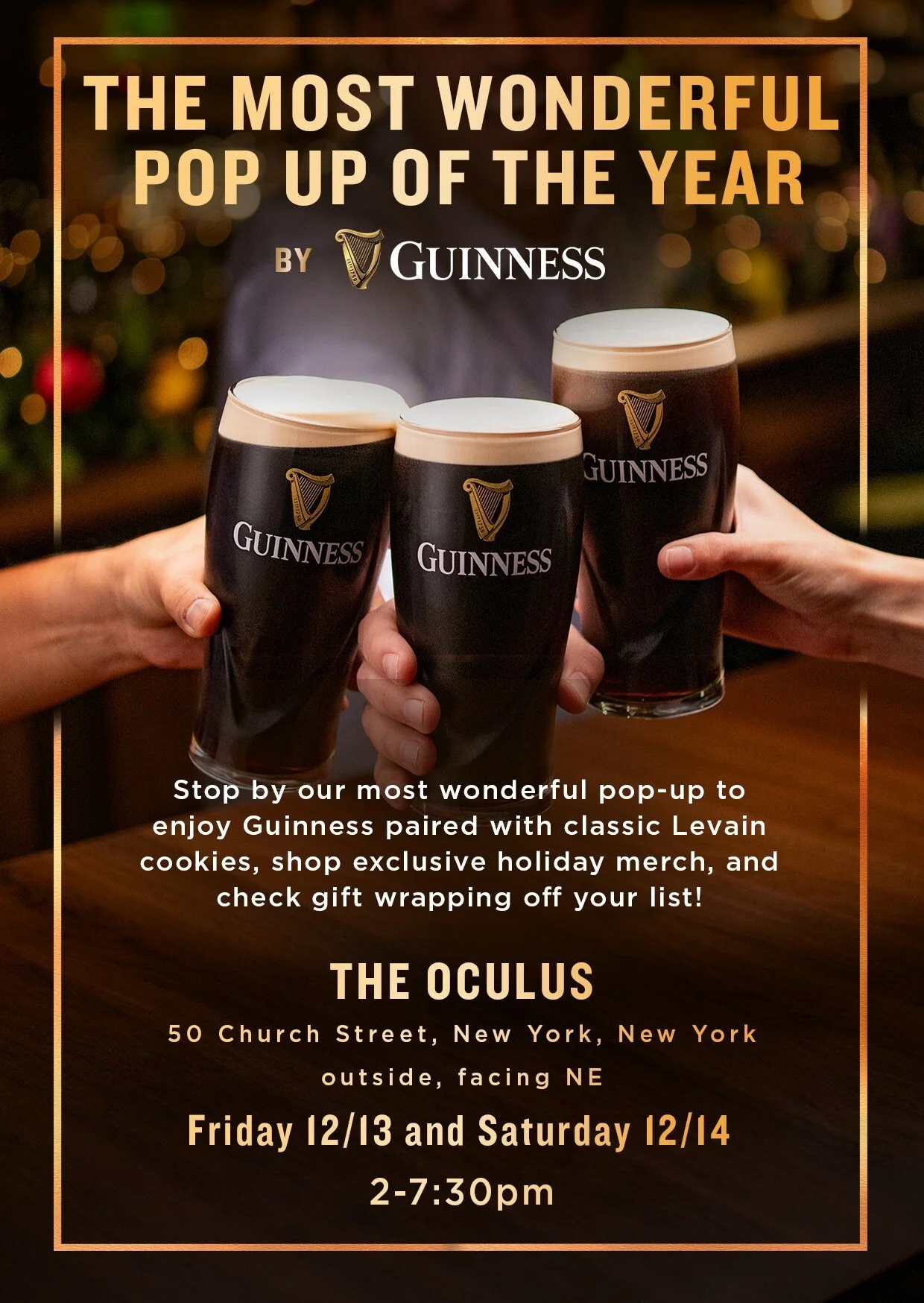 THE MOST WONDERFUL POP-UP OF THE YEAR BY GUINNESS, NYC — Average Socialite
