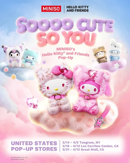 MINISO X SANRIO 'SOOOO CUTE SO YOU' POP-UP, LA — Average Socialite