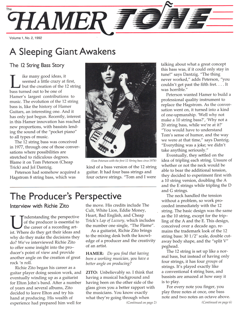 Hamer Tone - A Sleeping Giant — 12-String Bass Encyclopedia