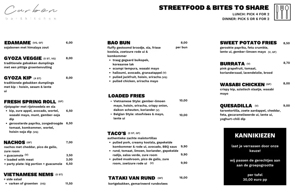 Carbon bar and kitchen