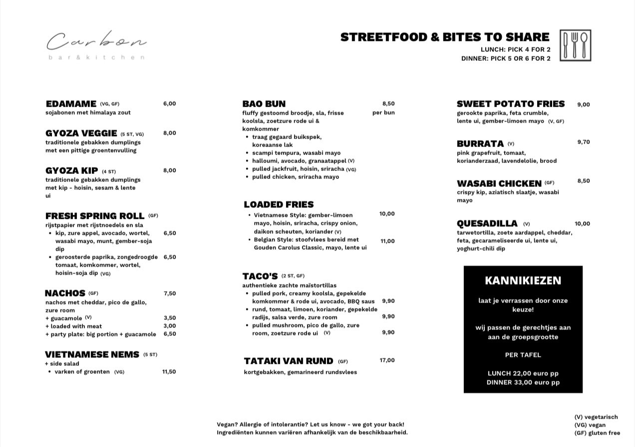 Carbon bar and kitchen