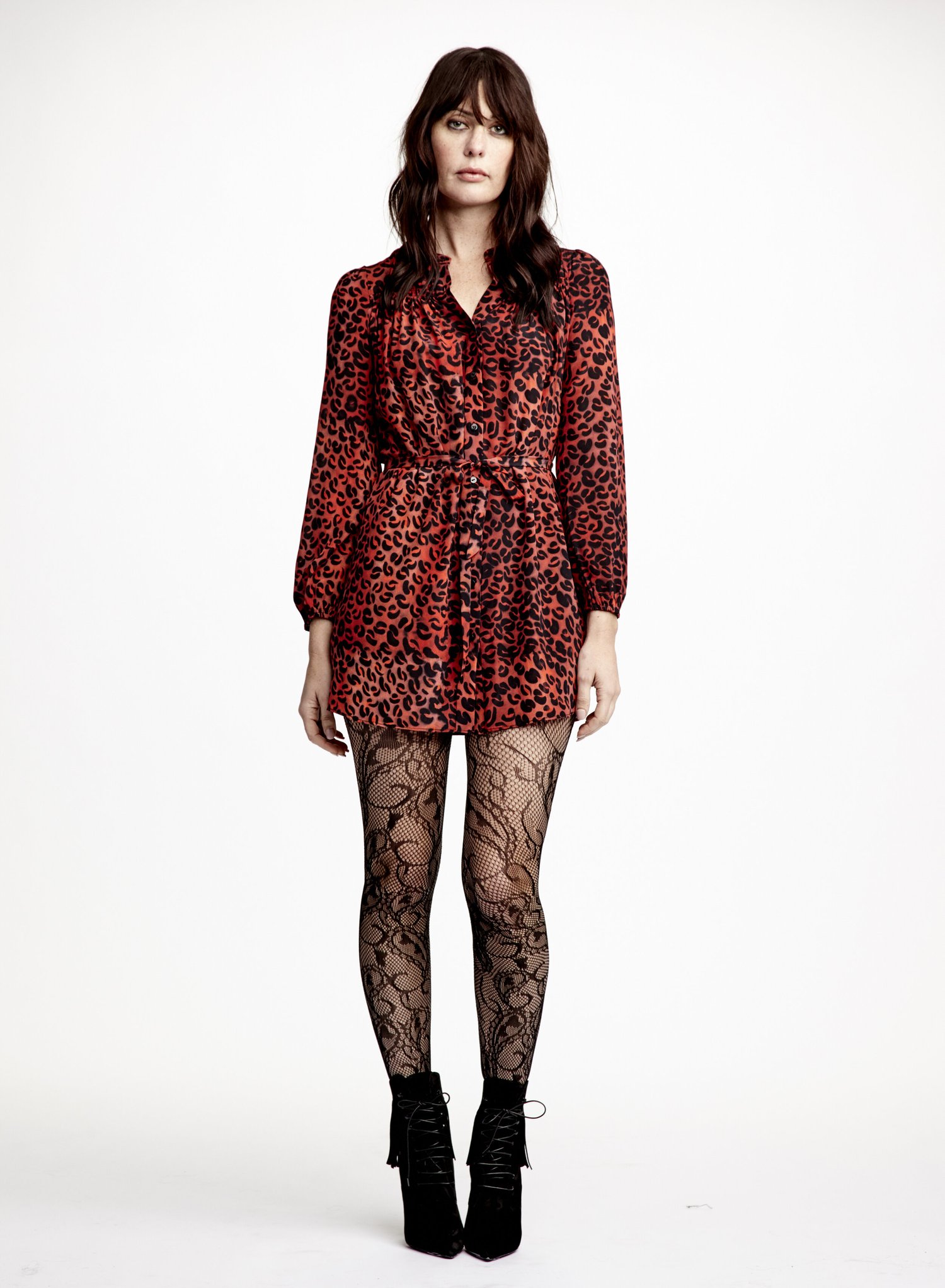 Red Leopard Print Shirt