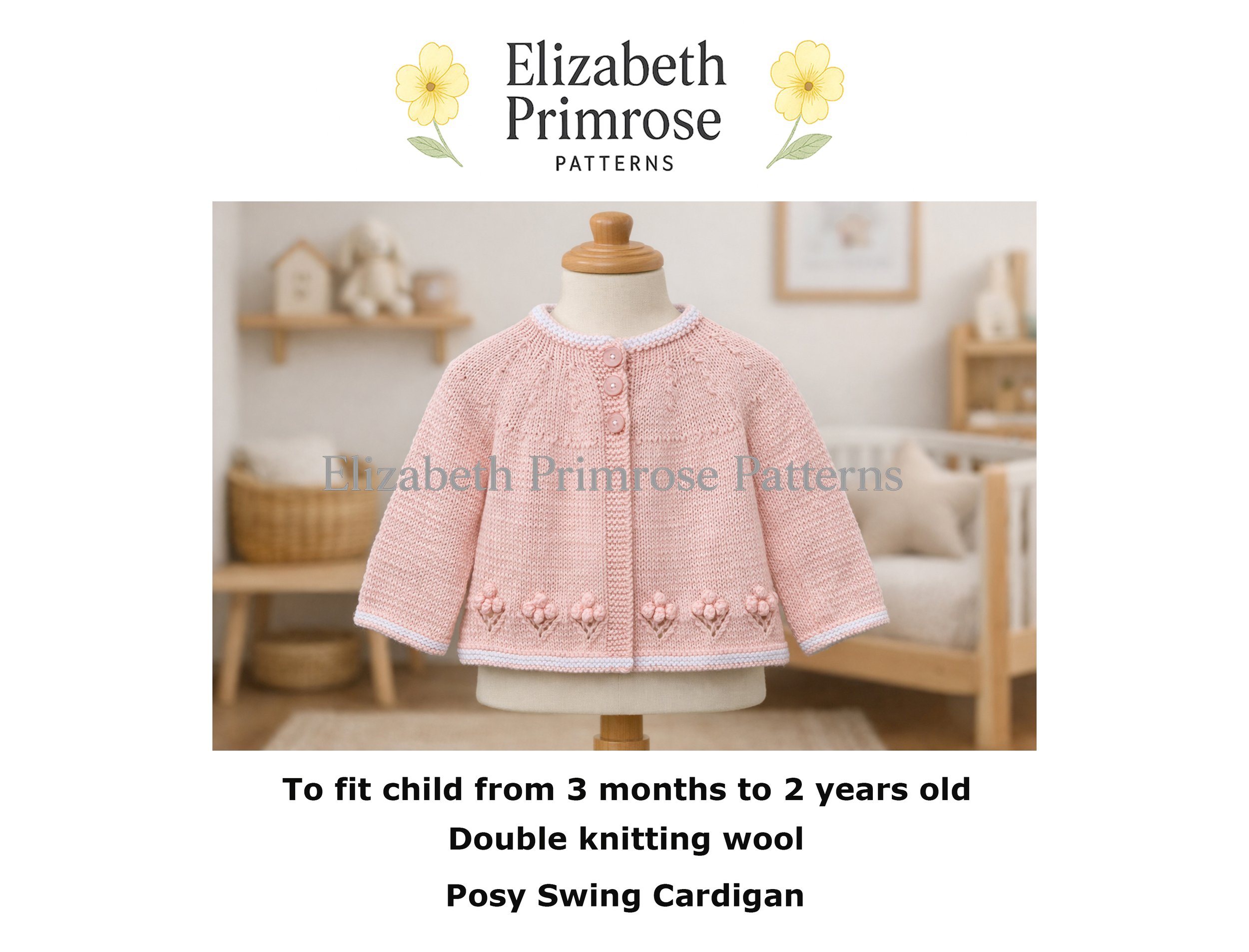 Posy Swing Cardigan Knitting Pattern P50 | Ages 3 Months to 2 Years ...