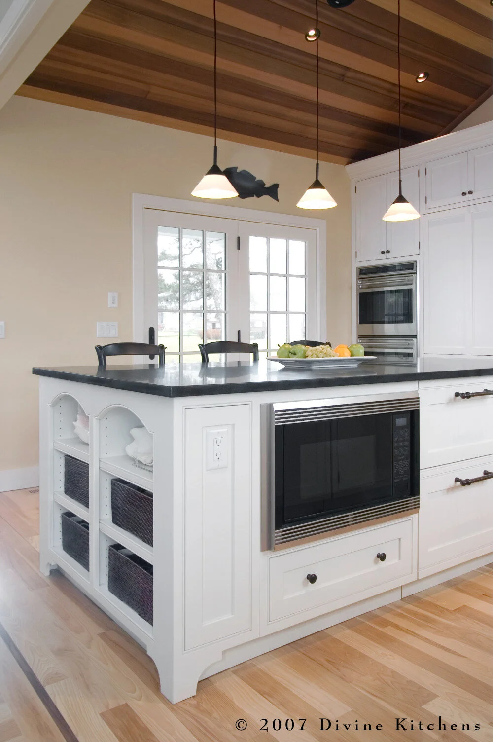 Cape Cod Transitional Kitchen Beadboard Ceiling — Divine Design Center