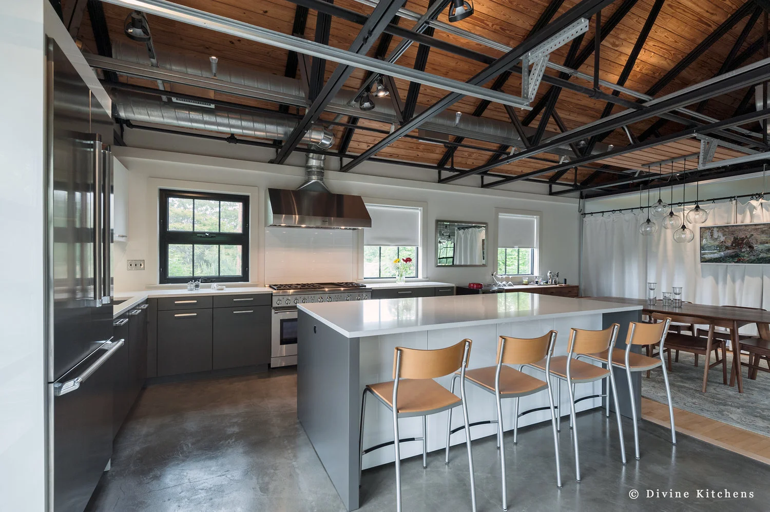 BOSTON SOMERVILLE MODERN INDUSTRIAL LOFT LEICHT KITCHEN — Divine Design ...