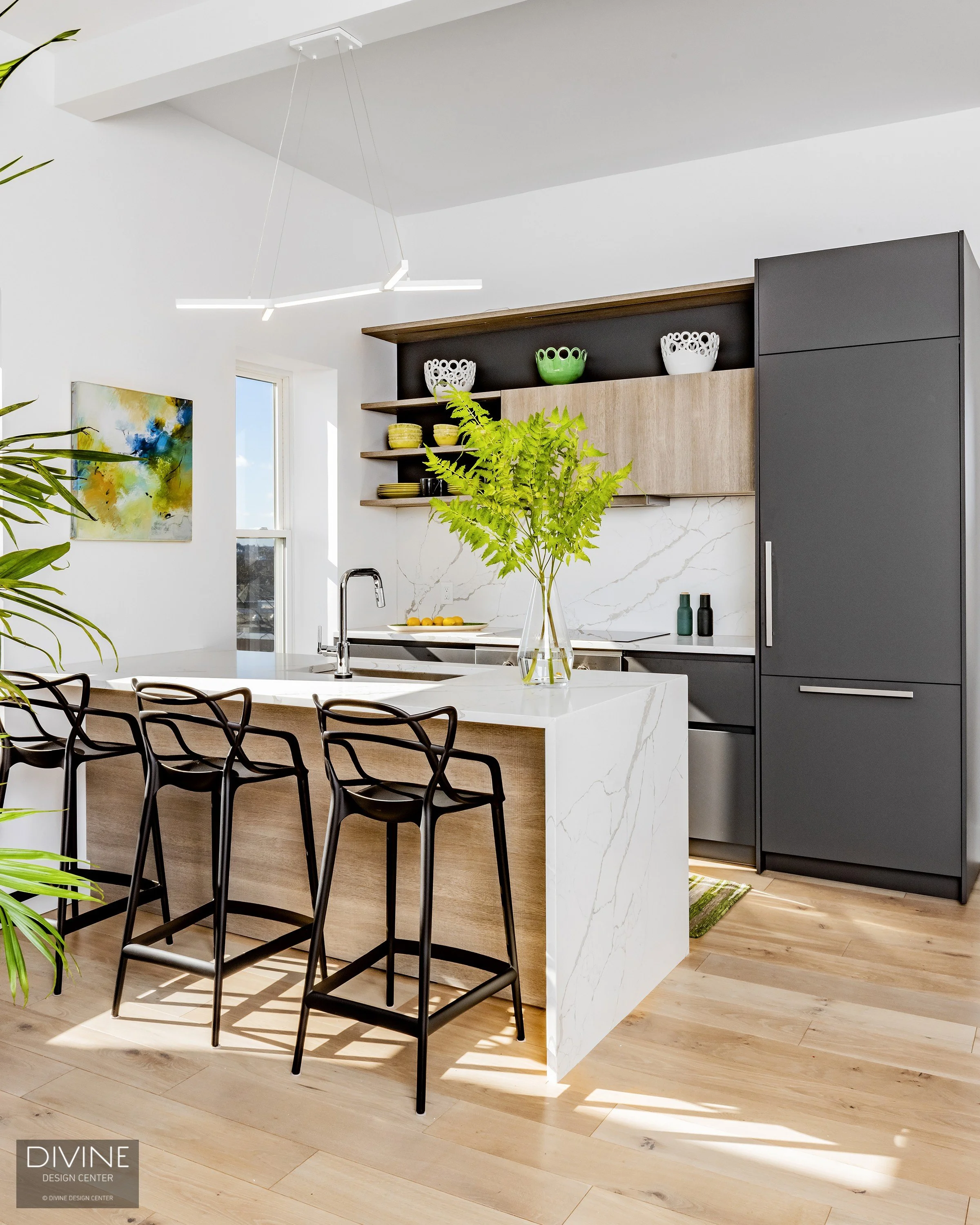 South Boston Compact Modern Kitchen — Divine Design Center