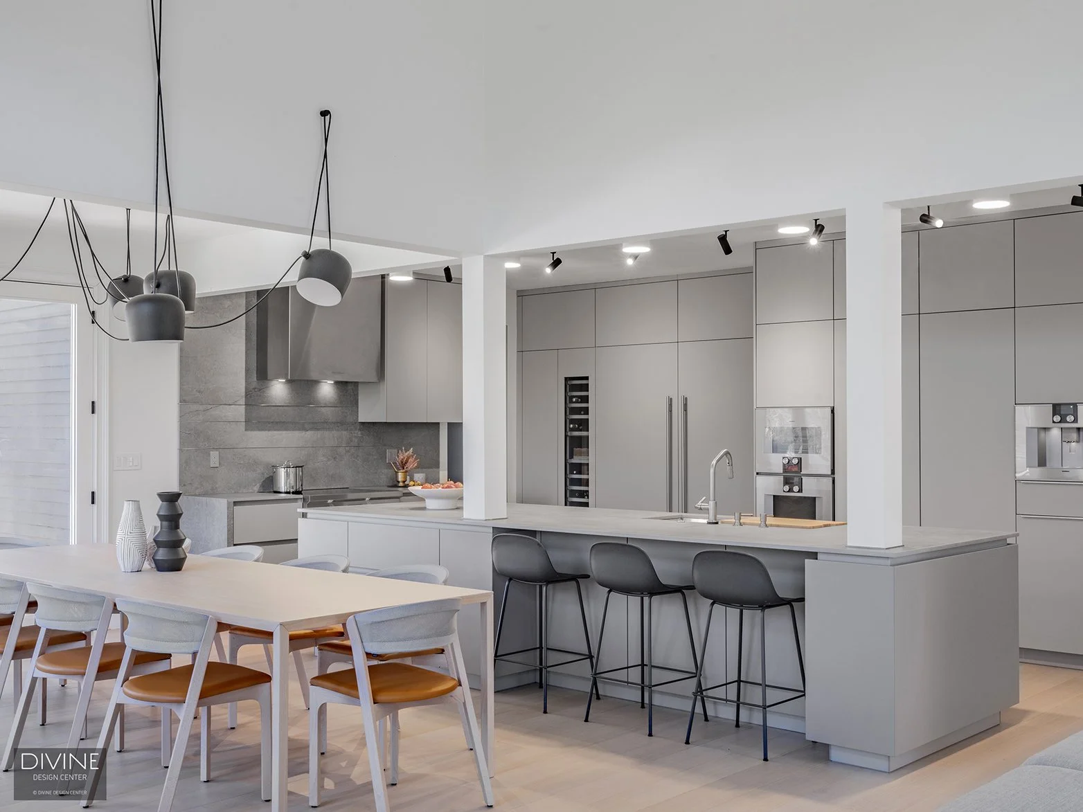 Boxford MA Sleek Modern Kitchen — Divine Design Center